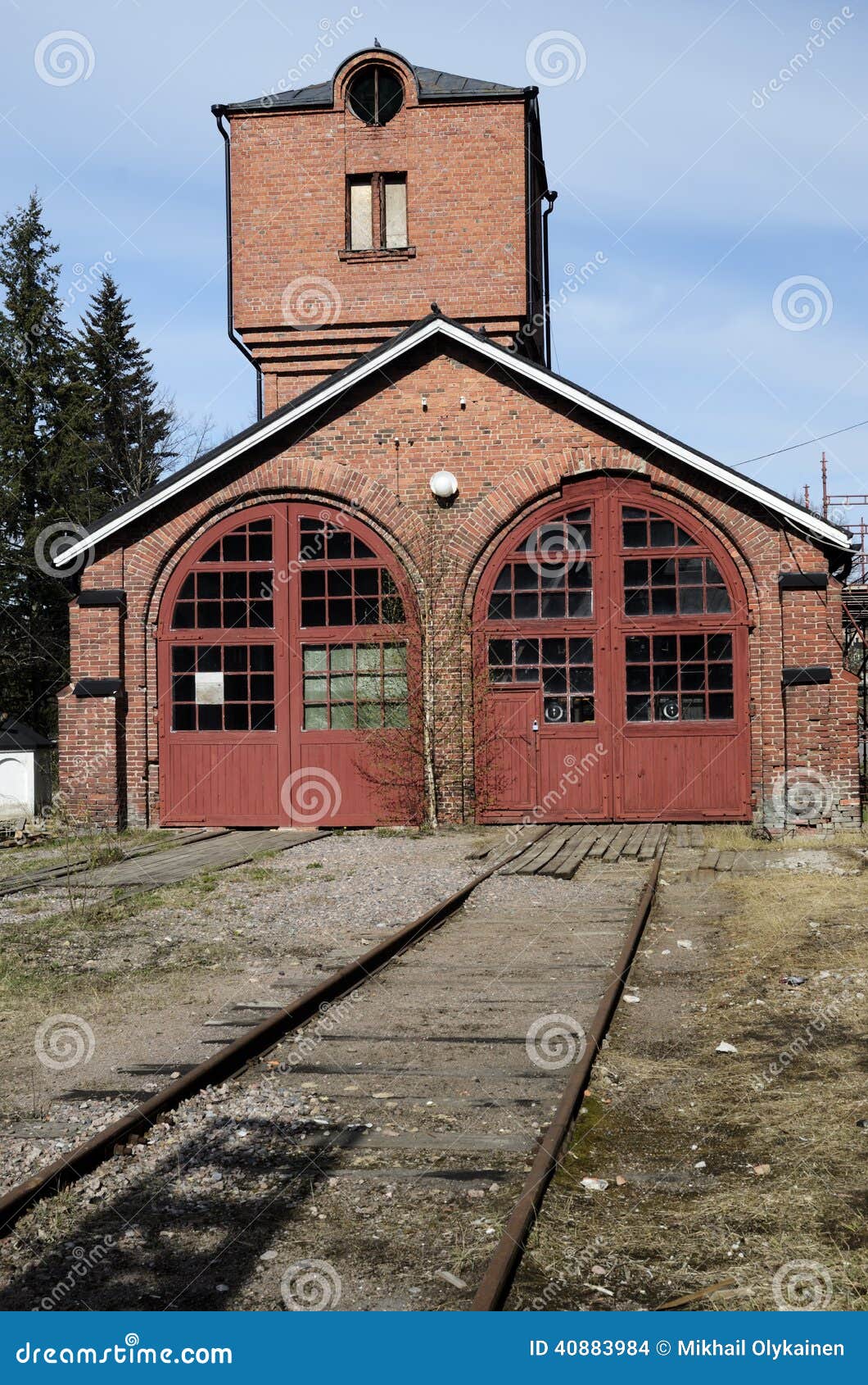 Old Brick Building Locomotive Depot Stock Photo - Image of brickwork ...