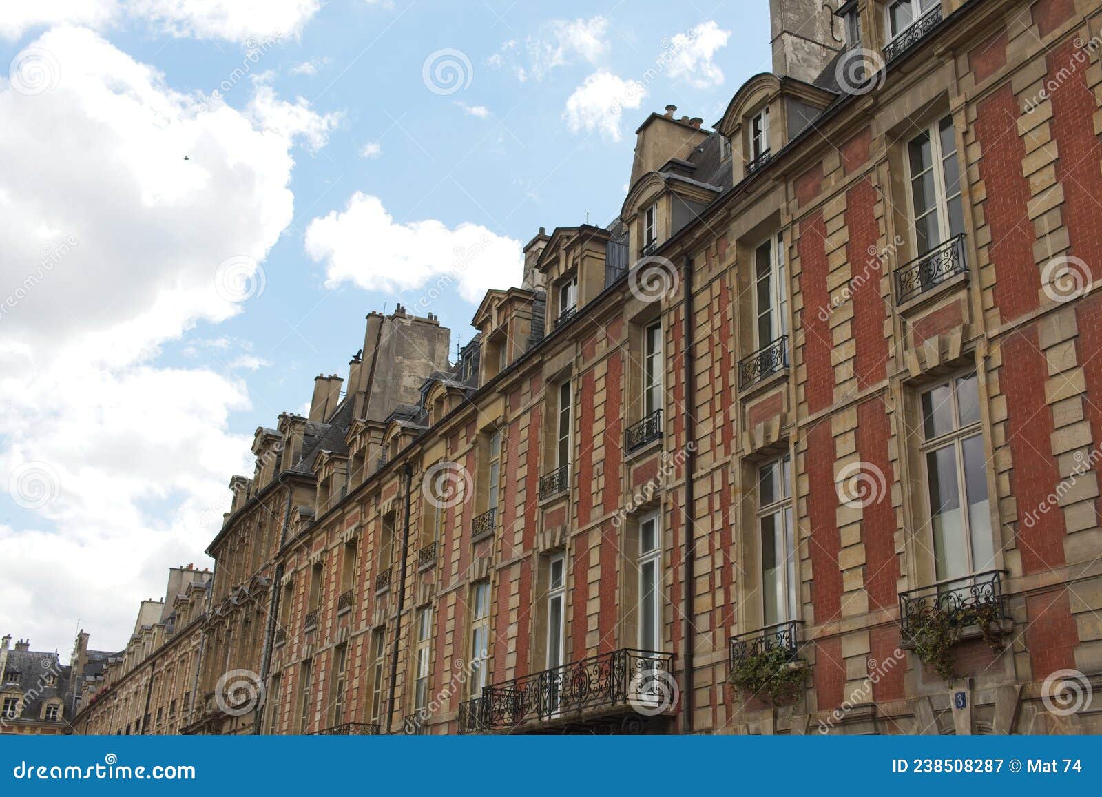 Old Brick Building in Paris Stock Image - Image of medieval, building ...