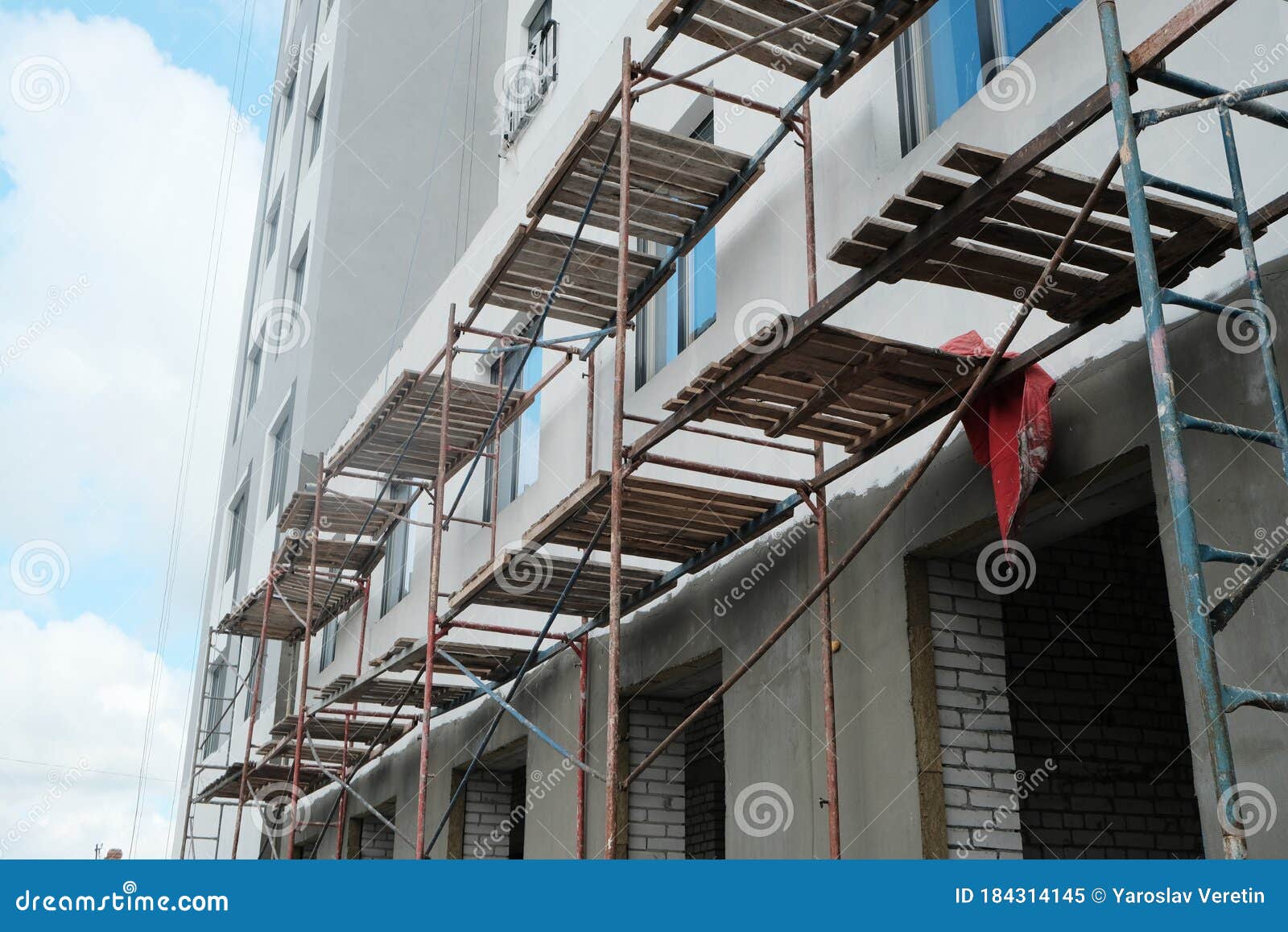 Old Brick Building is Under Reconstruction for Modern Office Spaces ...