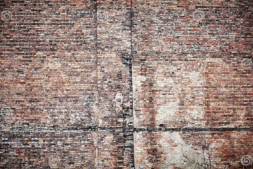 Old Brick Building Wall Background or Texture Stock Image - Image of ...