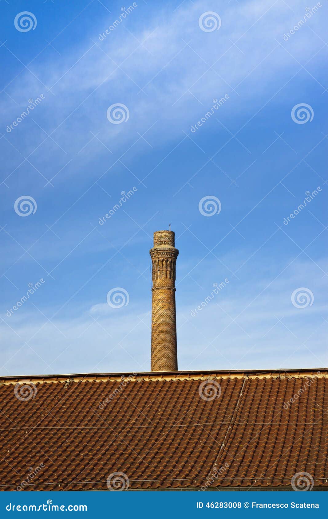 Old Brick Chimney Isolated on Sky Stock Photo - Image of tall, obsolete ...