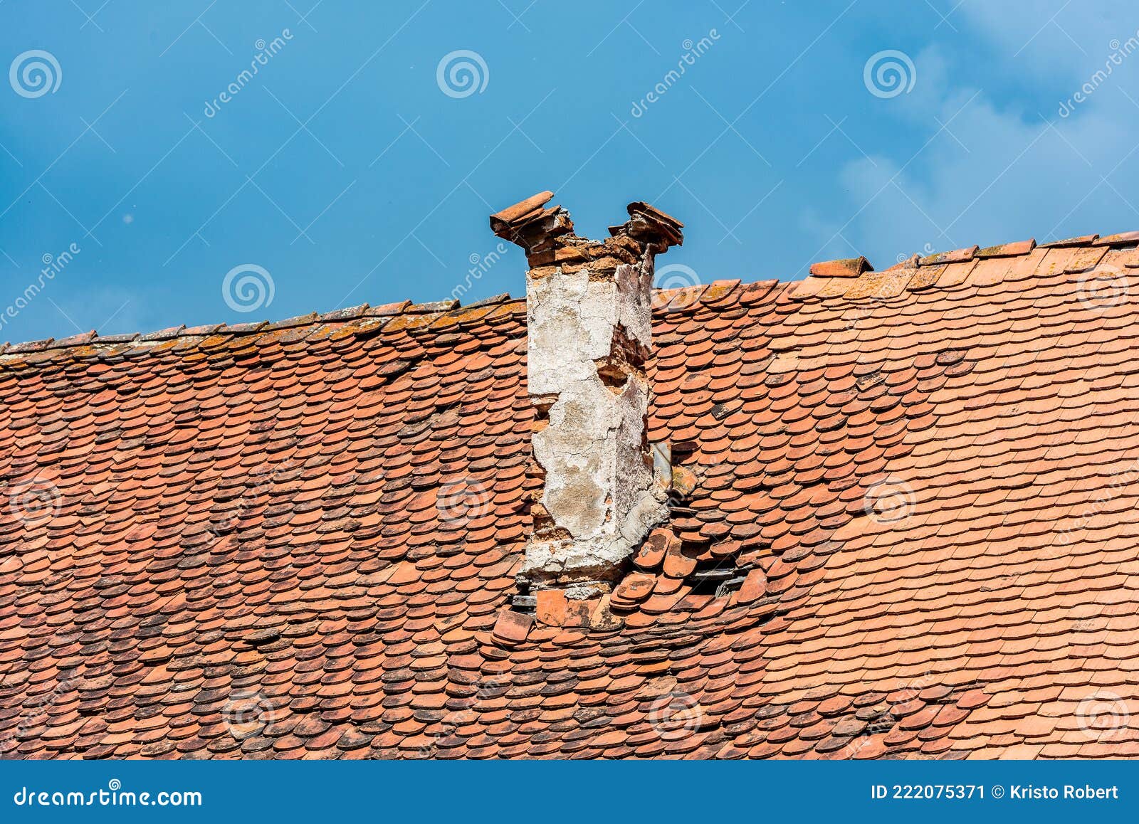 Old Chimney On A Roof Royalty-Free Stock Photography | CartoonDealer ...