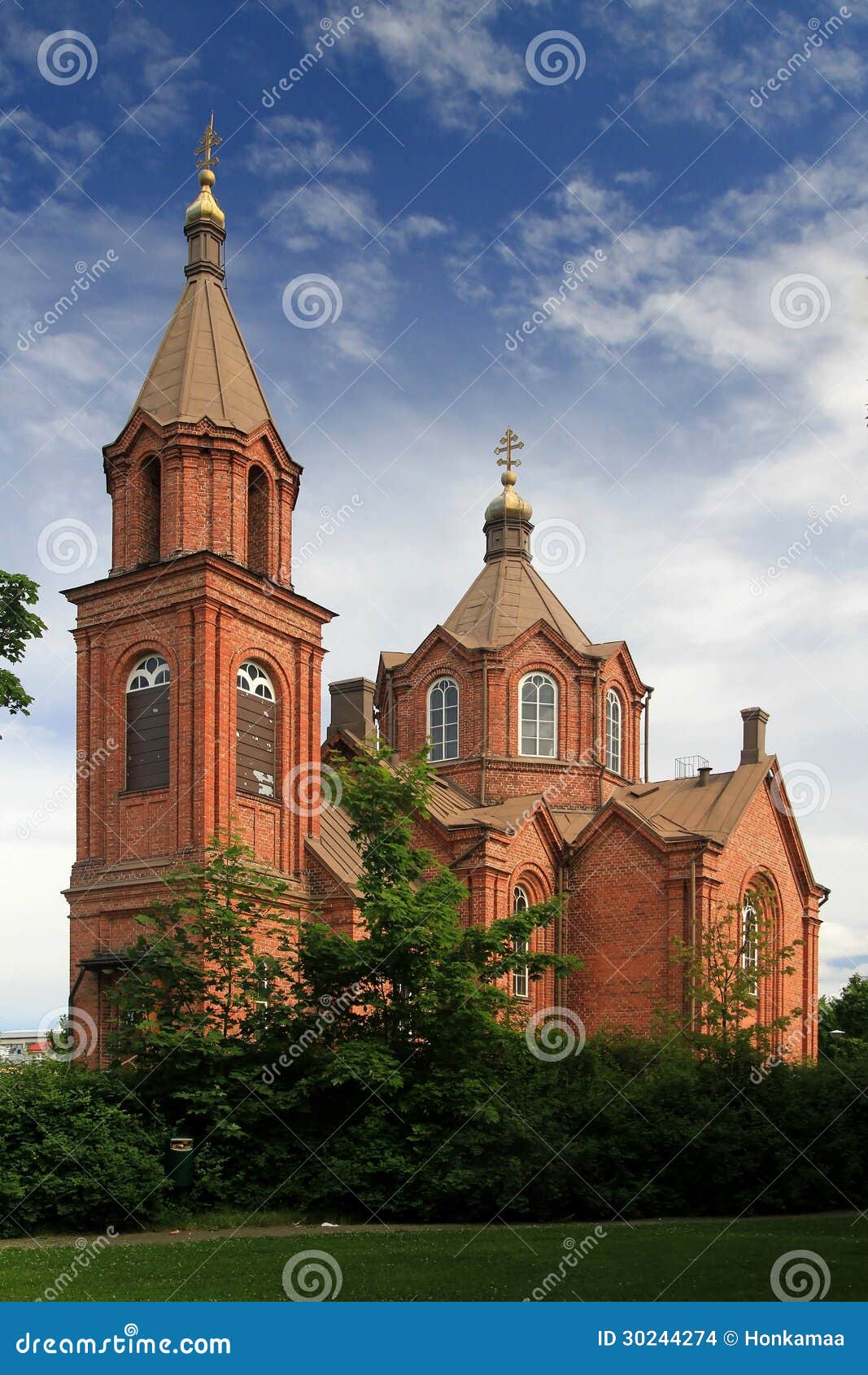 Old brick church stock photo. Image of tower, christian - 30244274