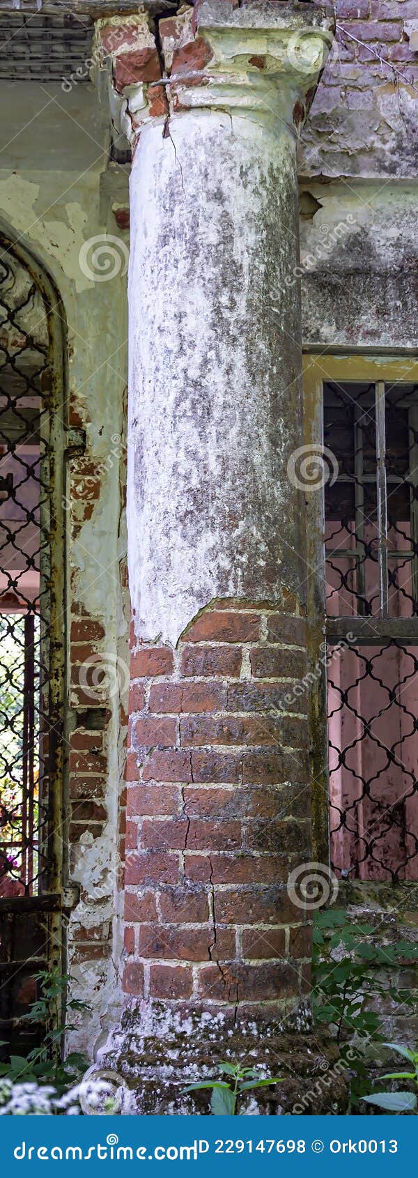 Old brick column stock photo. Image of history, monument - 229147698