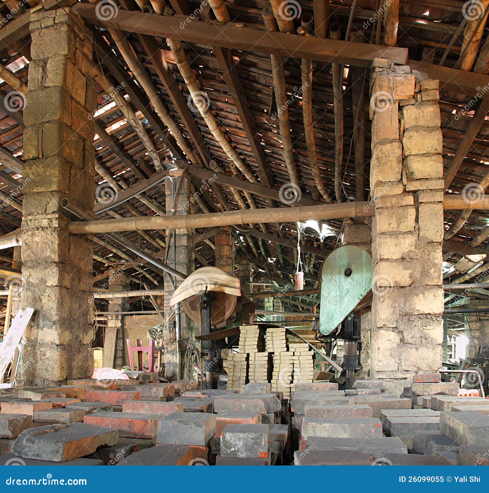 Old Brick Factory in Taiwan Stock Image - Image of pillars, roof: 26099055