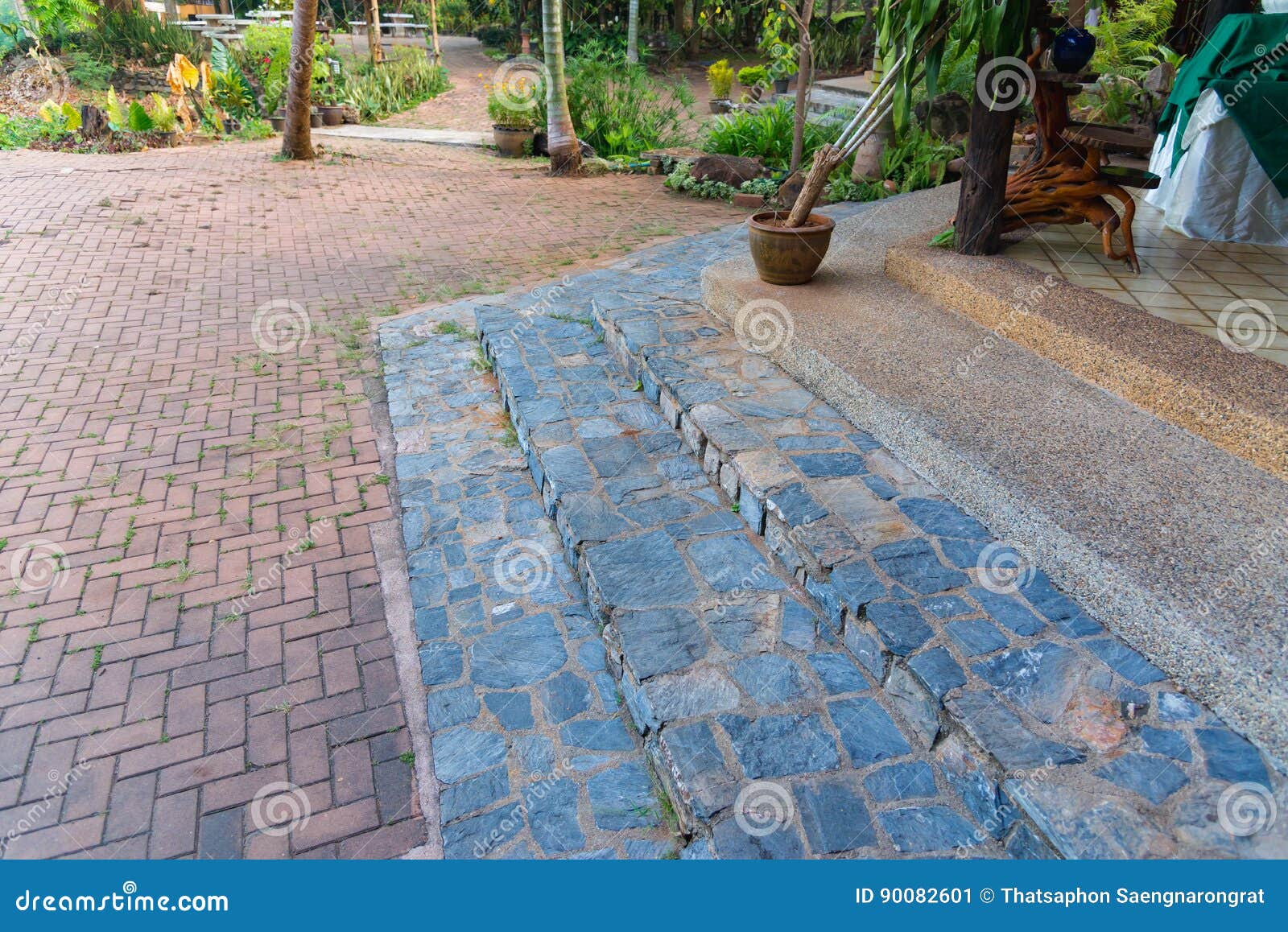 Old Brick Footpath Background Walk Way. Stock Image - Image of pavement ...
