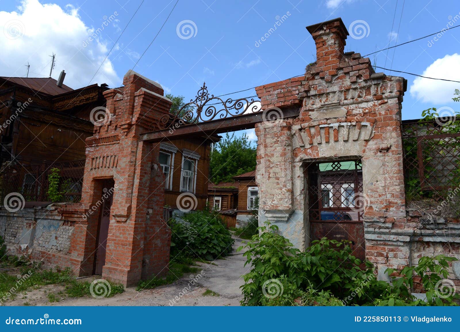Old Brick Gate in the Center of Kaluga Stock Image - Image of kaluga ...