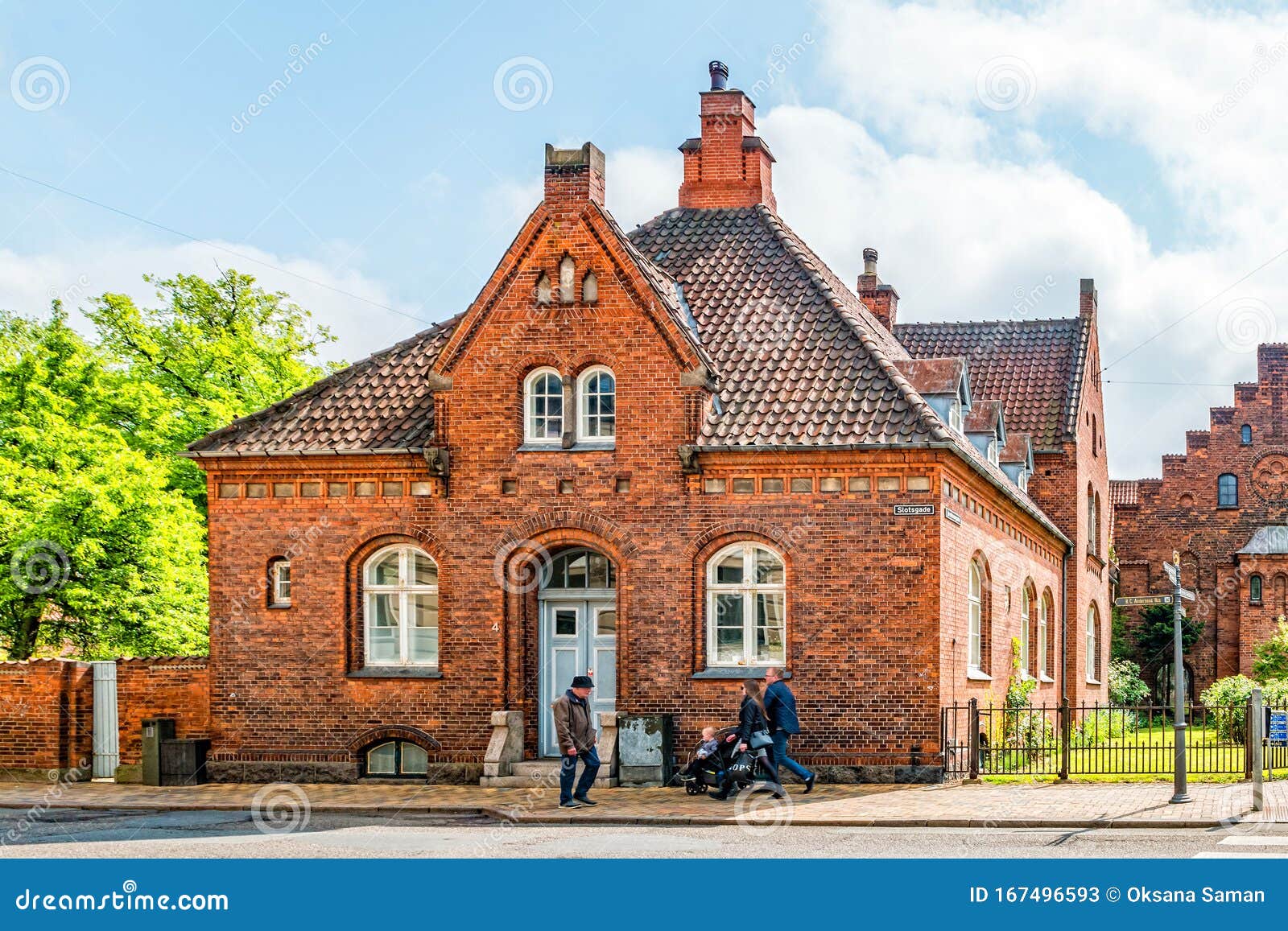 Old Brick House in Odense, Funen Island, Denmark Editorial Stock Photo ...