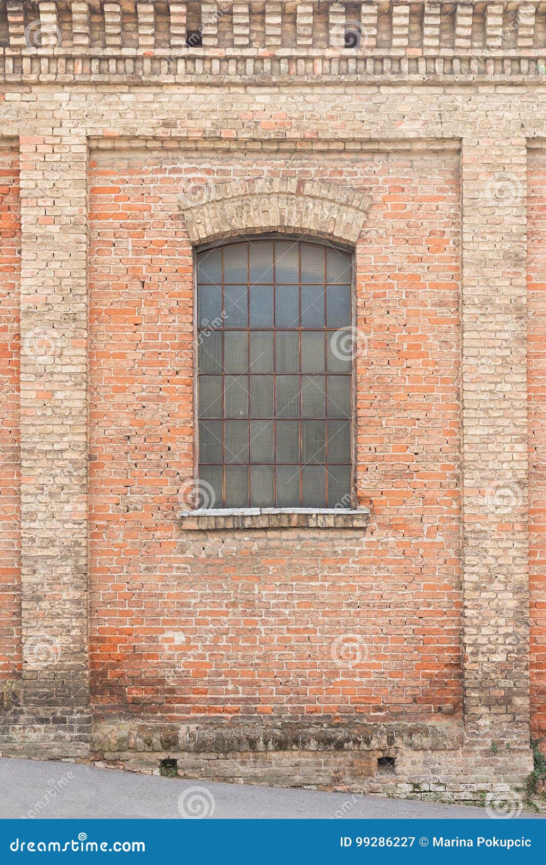 Old brick house and window stock image. Image of abstract - 99286227