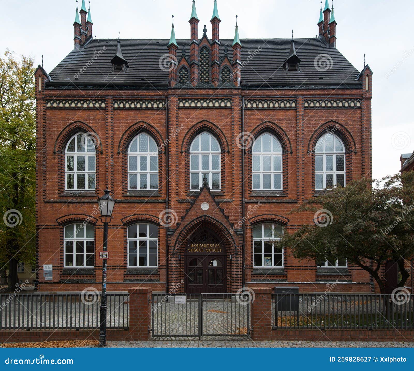 Old Brick-lined School Building in Wismar, Germany Stock Image - Image ...