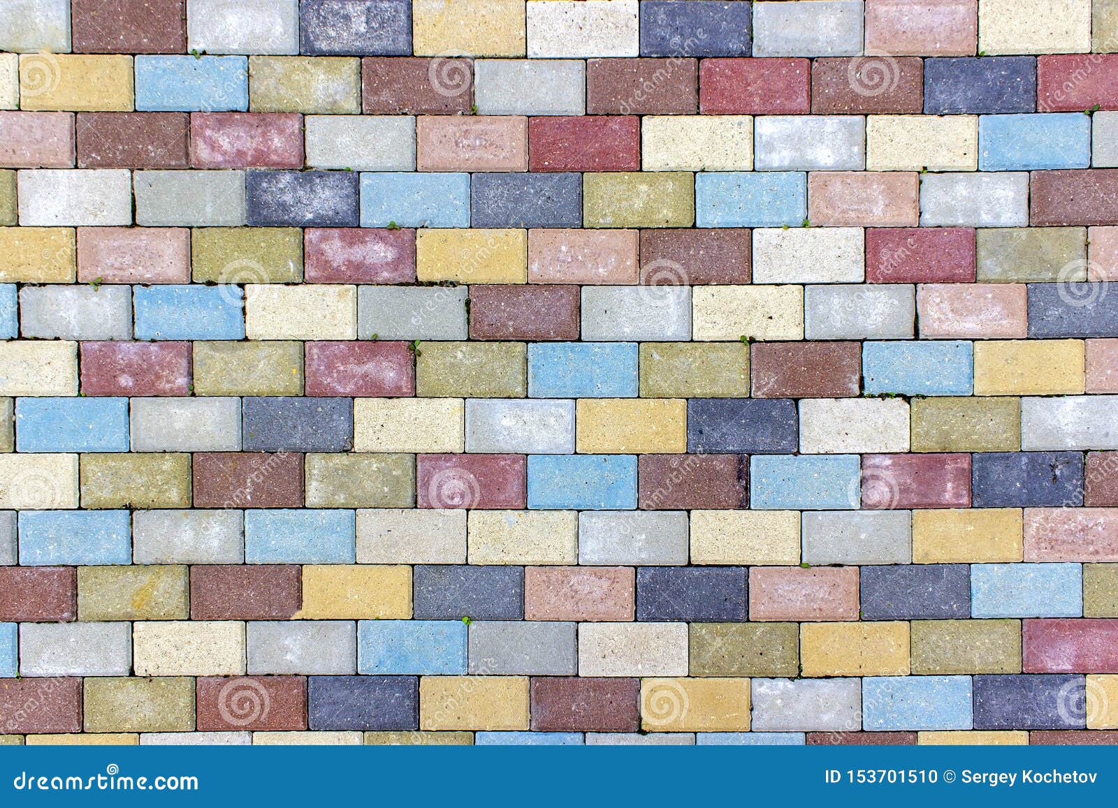 Old Brick Multi-colored Wall of Bricks. Abstract Background. Stock ...