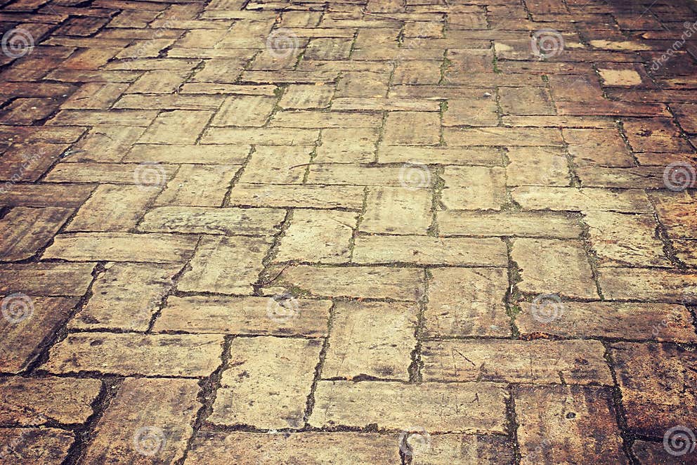 Old brick pathway stock photo. Image of dirty, material - 86425624