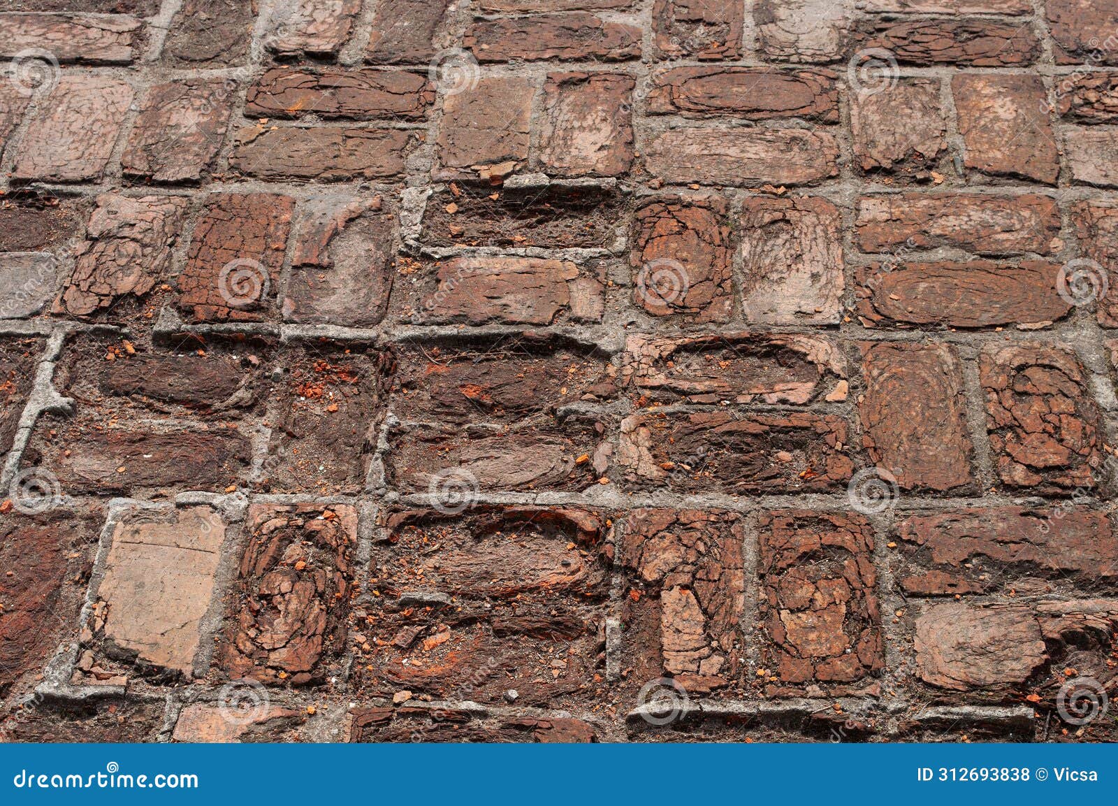 Old Brick Pavement Background Stock Photo - Image of cement, pavement ...