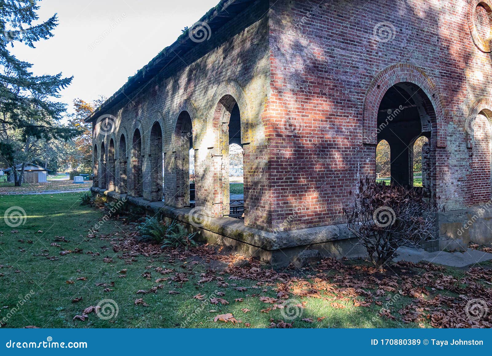 An Old Park Building in Late Fall Stock Image - Image of exterior, park ...