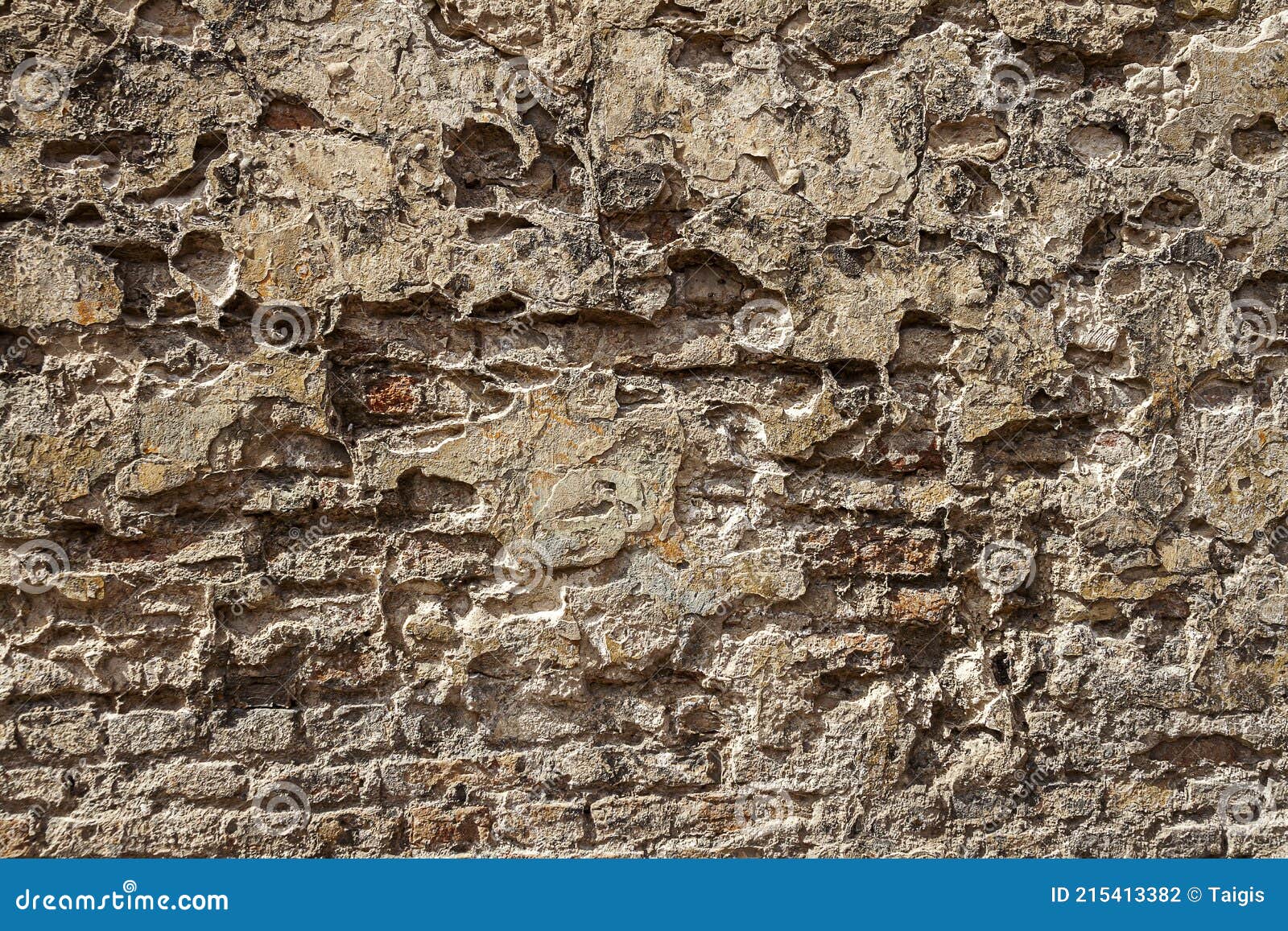 Old Brick and Plaster Wall Texture Background Stock Photo - Image of ...
