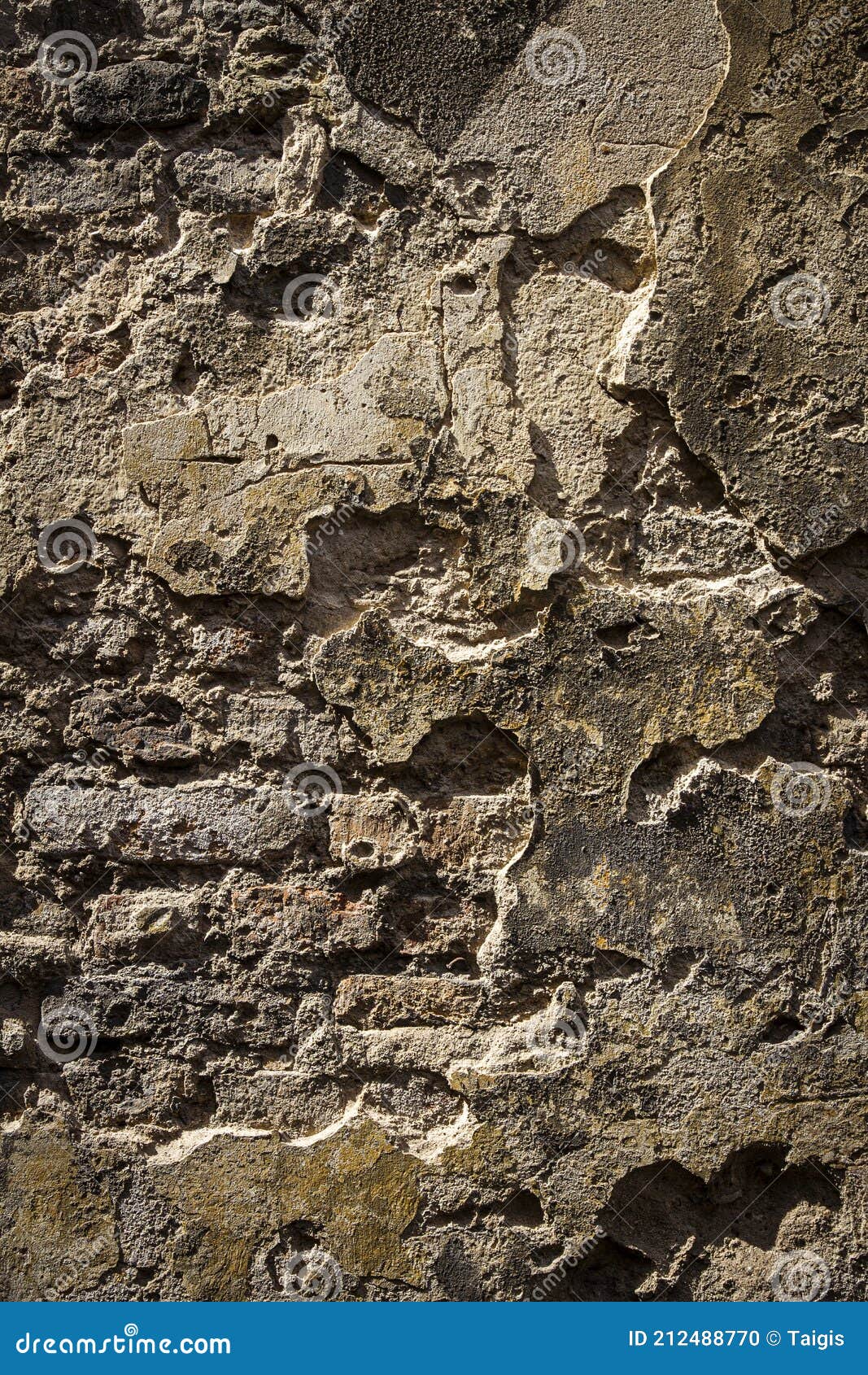 Old Brick and Plaster Wall Texture Background Stock Photo - Image of ...