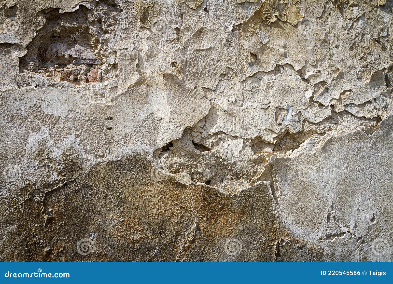Old Brick and Plaster Wall Texture Background Stock Photo - Image of ...