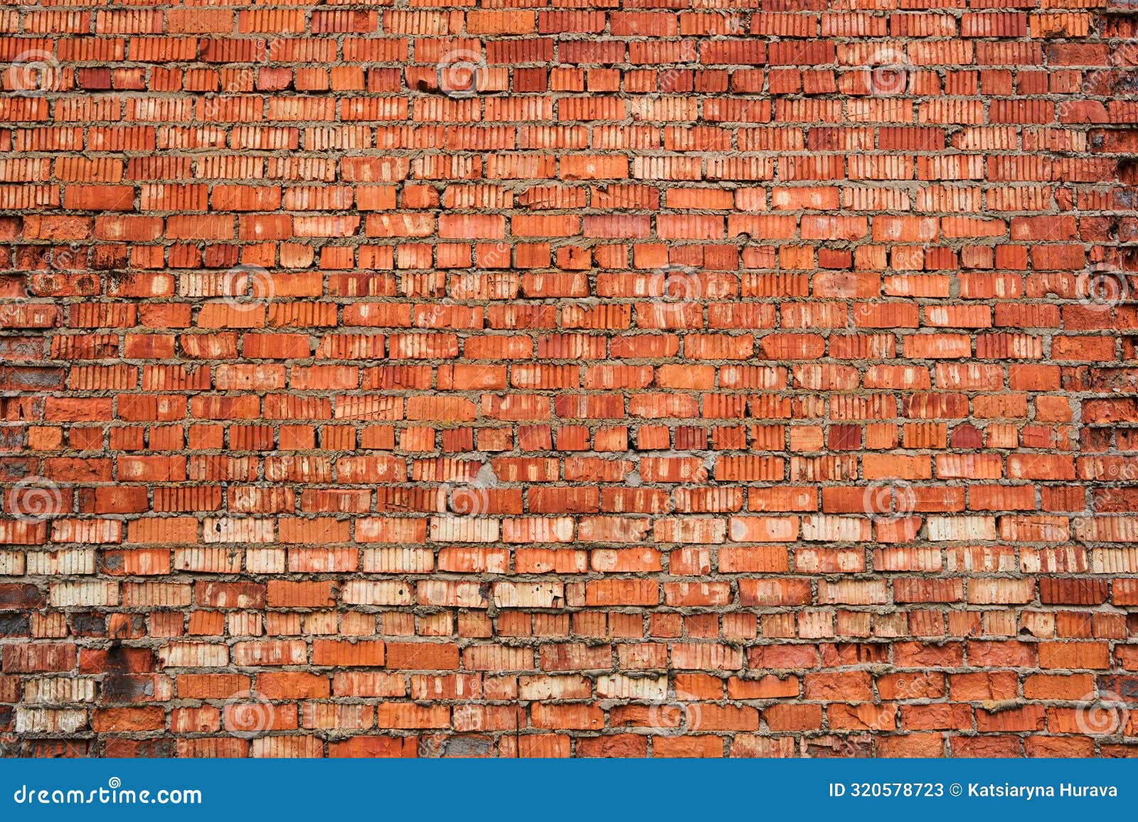 Old Brick Red Wall, Brickwork from an Old Brick in Rustic Style ...