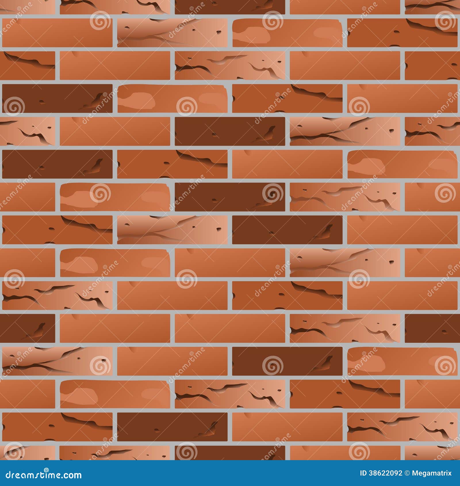 Old brick seamless pattern stock illustration. Illustration of brick ...