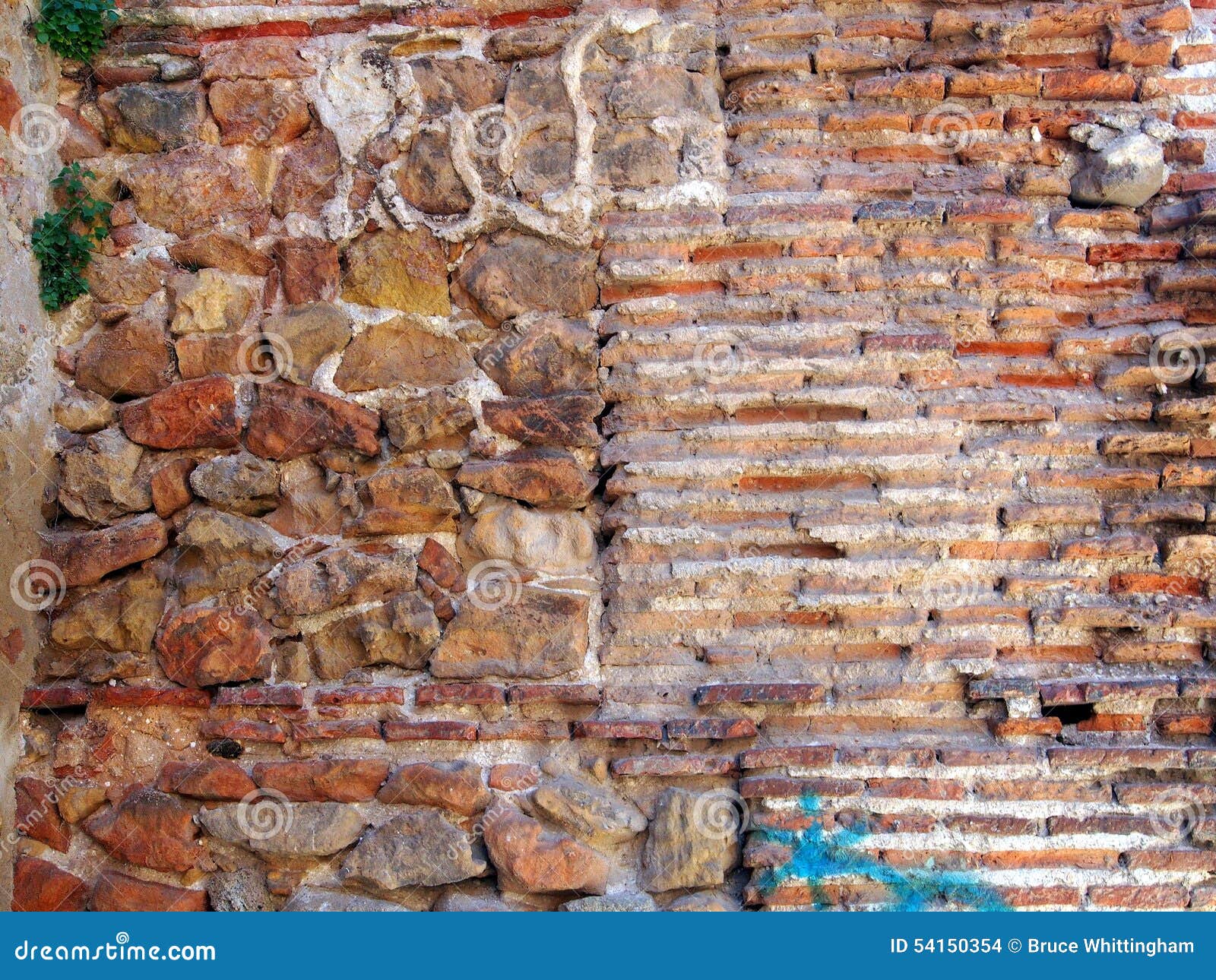 Old Brick and Stone Wall stock photo. Image of traditional - 54150354
