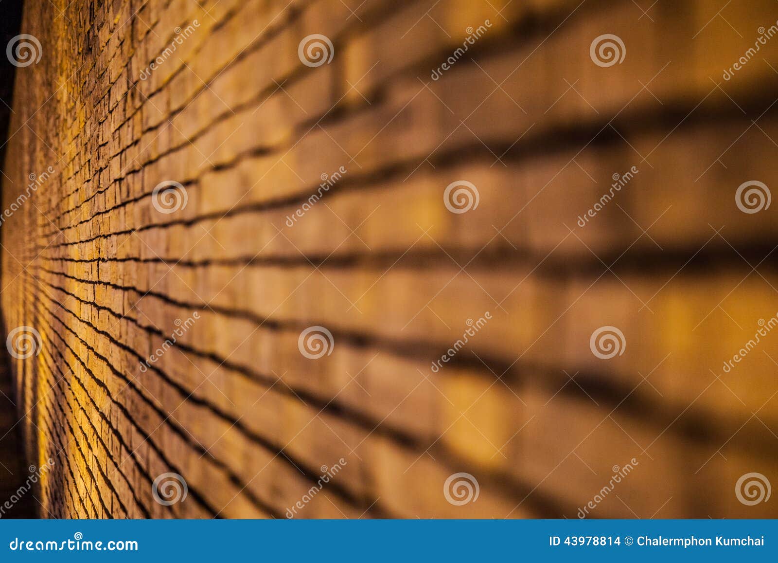 Old Brick Wall Background Night Time Stock Photo - Image of pattern ...