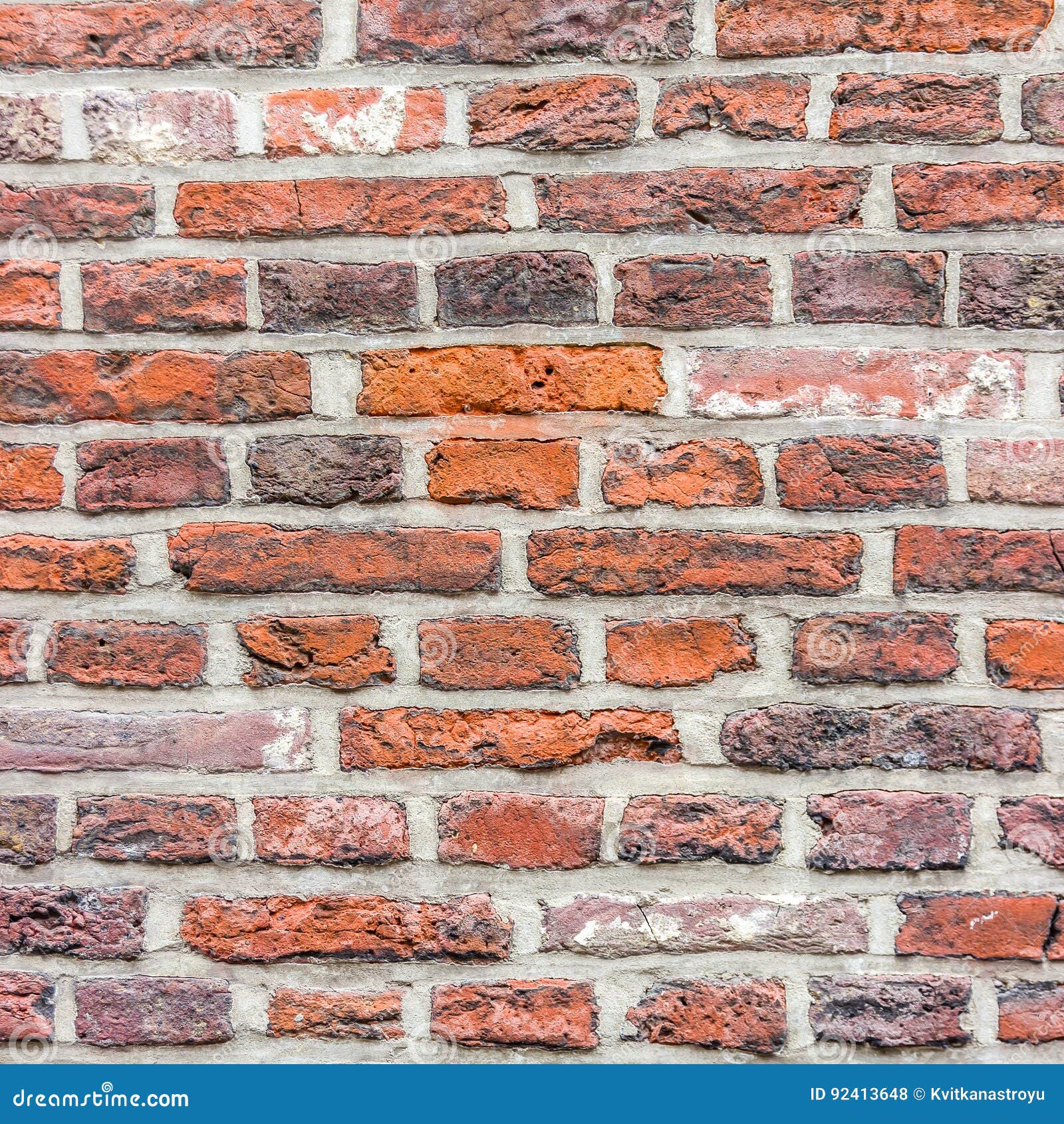 Old Brick Wall for Background. Red and Orange Bricks Stock Photo ...