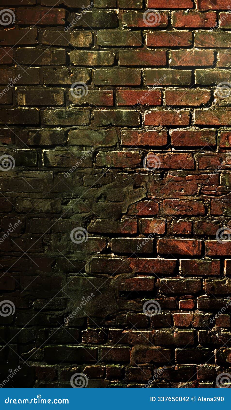 Old Brick Wall Background, Template for Horizontal Banner Stock ...
