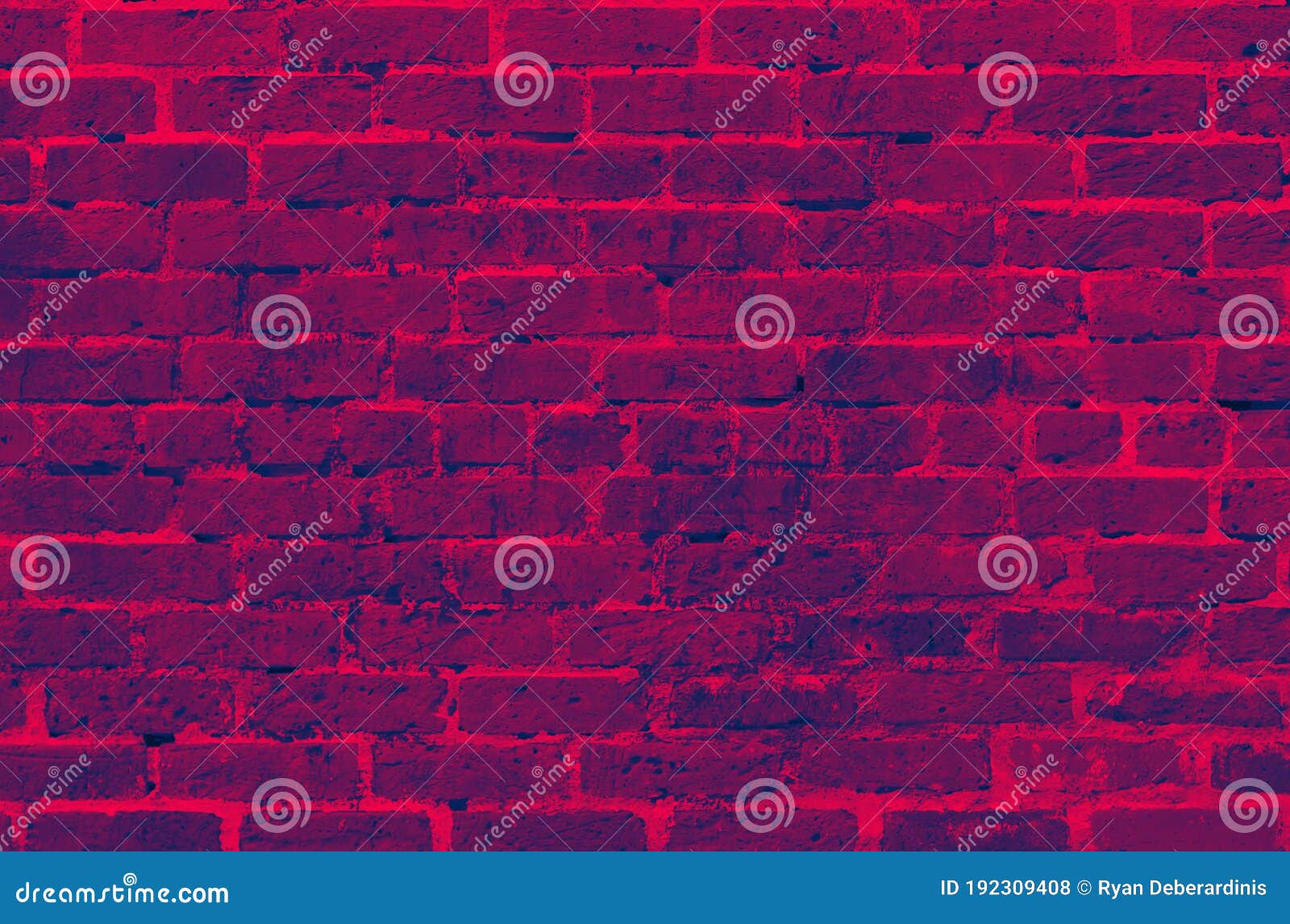 Old Brick Wall Background Texture with Red and Blue Overlay Effect ...