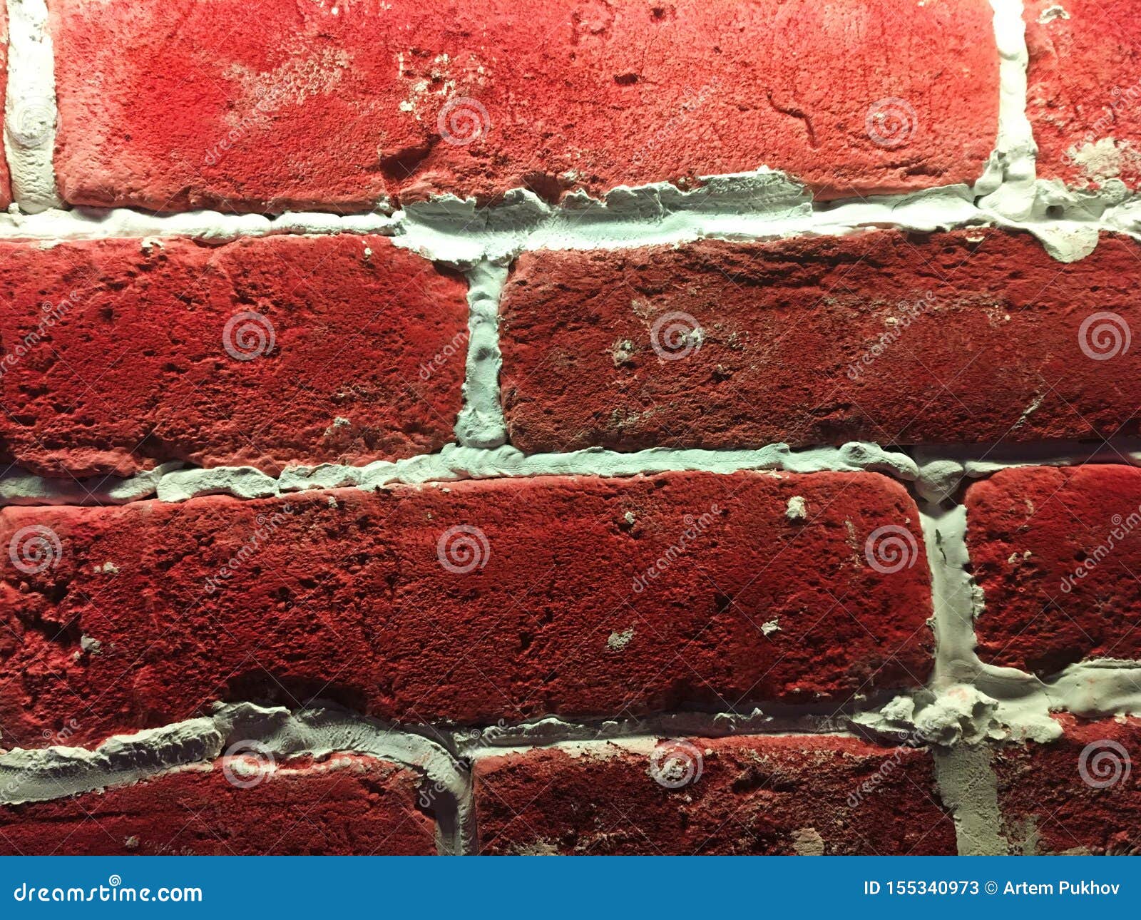 Old Brick Wall Backlit by Neon Lamps Stock Image - Image of light ...