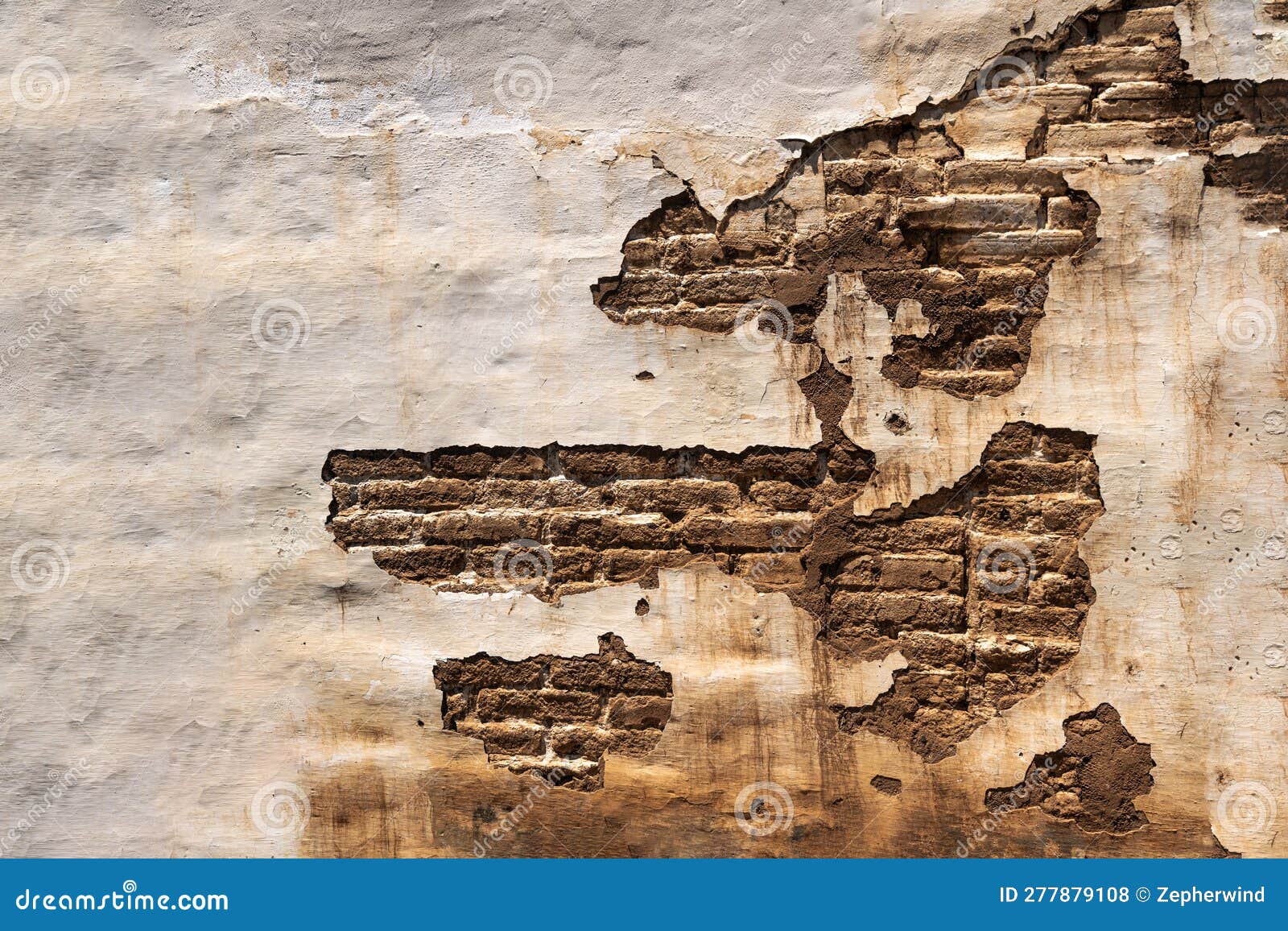 Old Brick Wall with Broken Plaster Stock Photo - Image of stone, cement ...