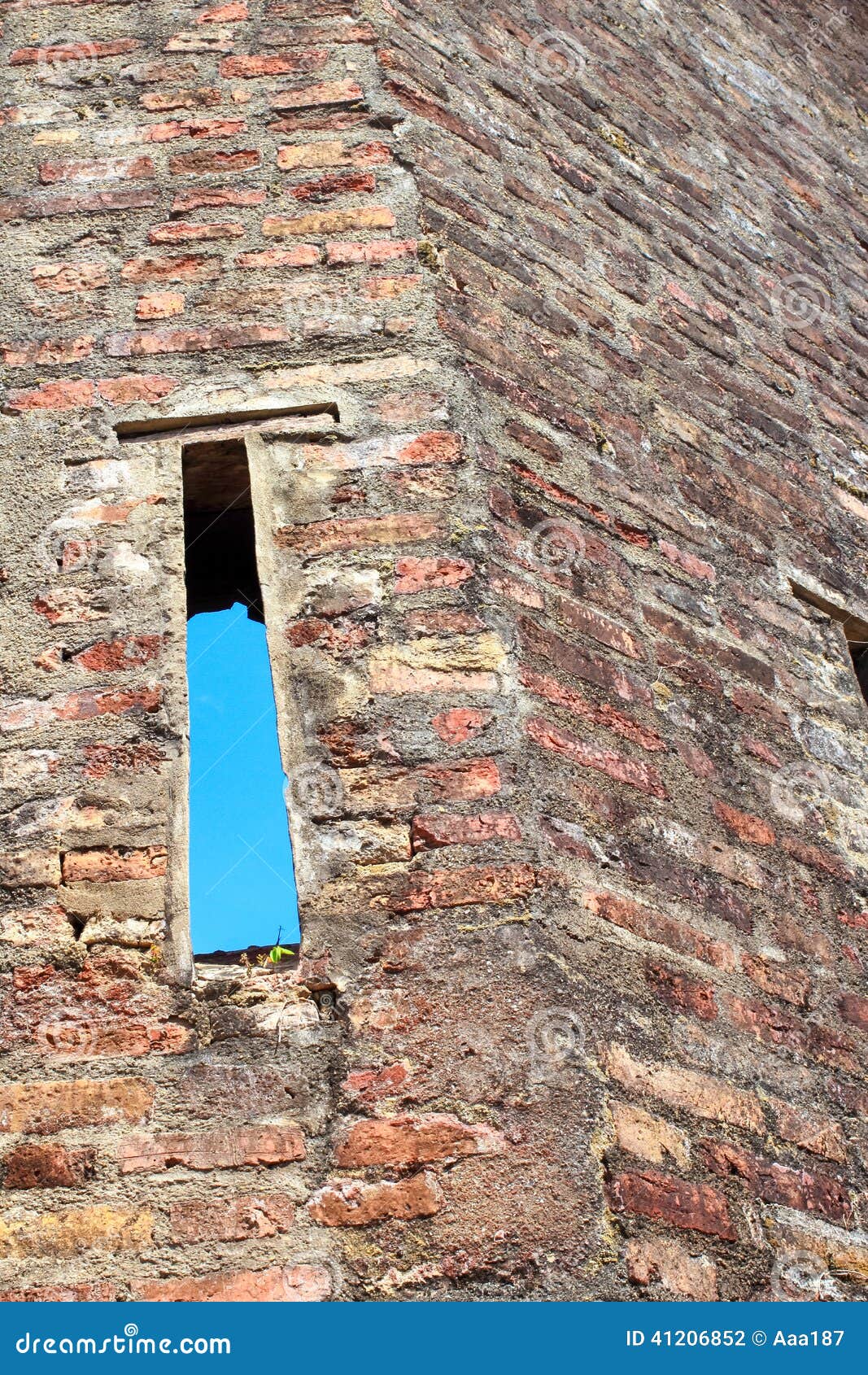 Old Brick Wall with Channels Stock Photo - Image of house, background ...