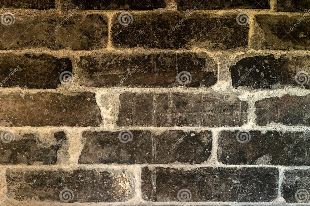 Burnt Bricks of an Old Brick Wall Stock Image - Image of stone, soil ...