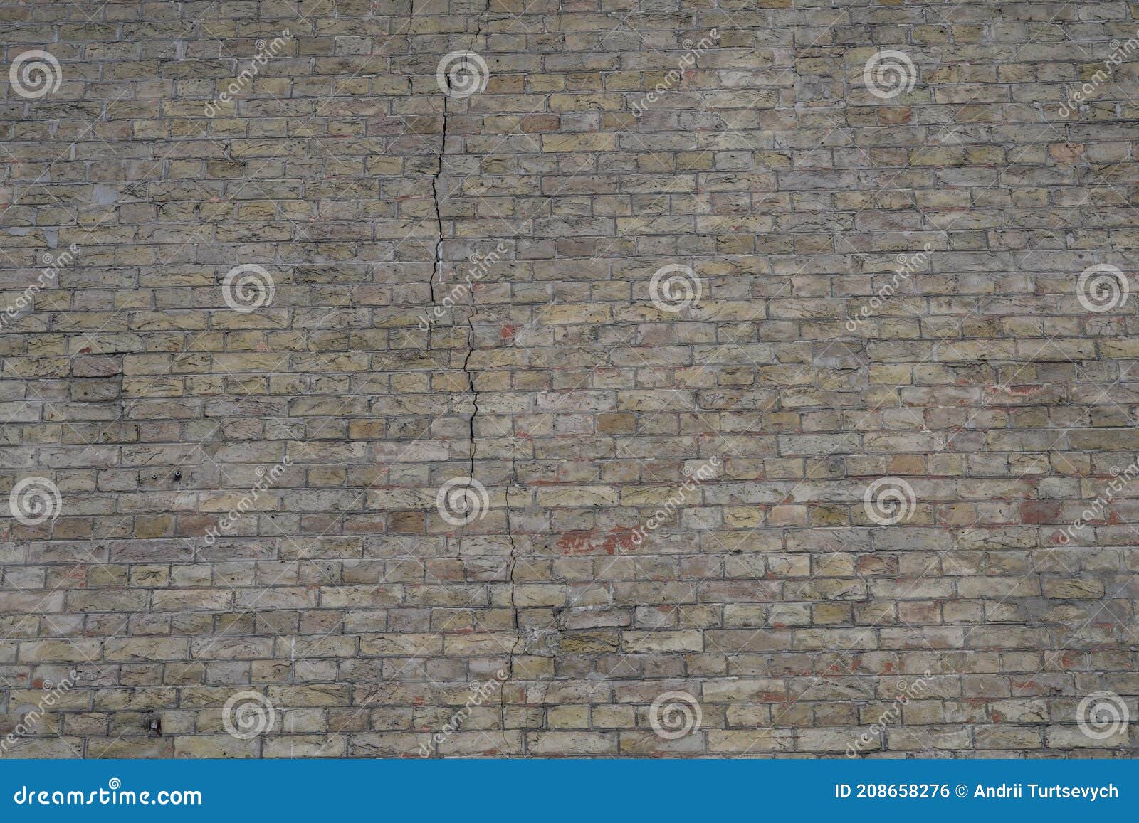 Old Brick Wall with Defects and Cracks Stock Photo - Image of ...