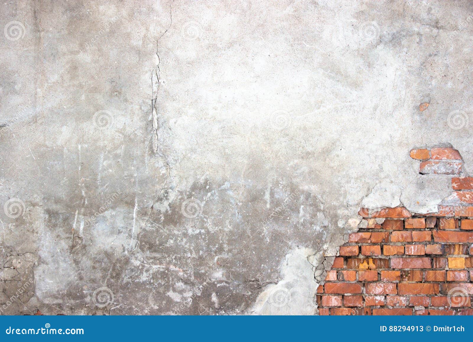 Old Brick Wall Destroyed Plaster Texture Grunge Weathered Surface As ...