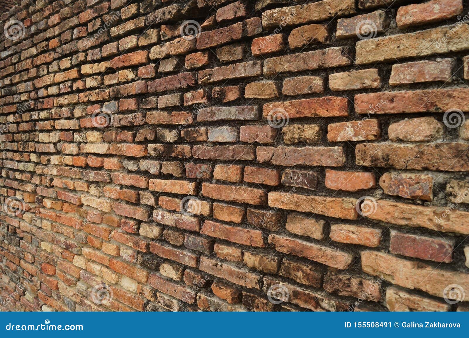 Old Brick Wall of the Dutch Fort. Stock Image - Image of background ...