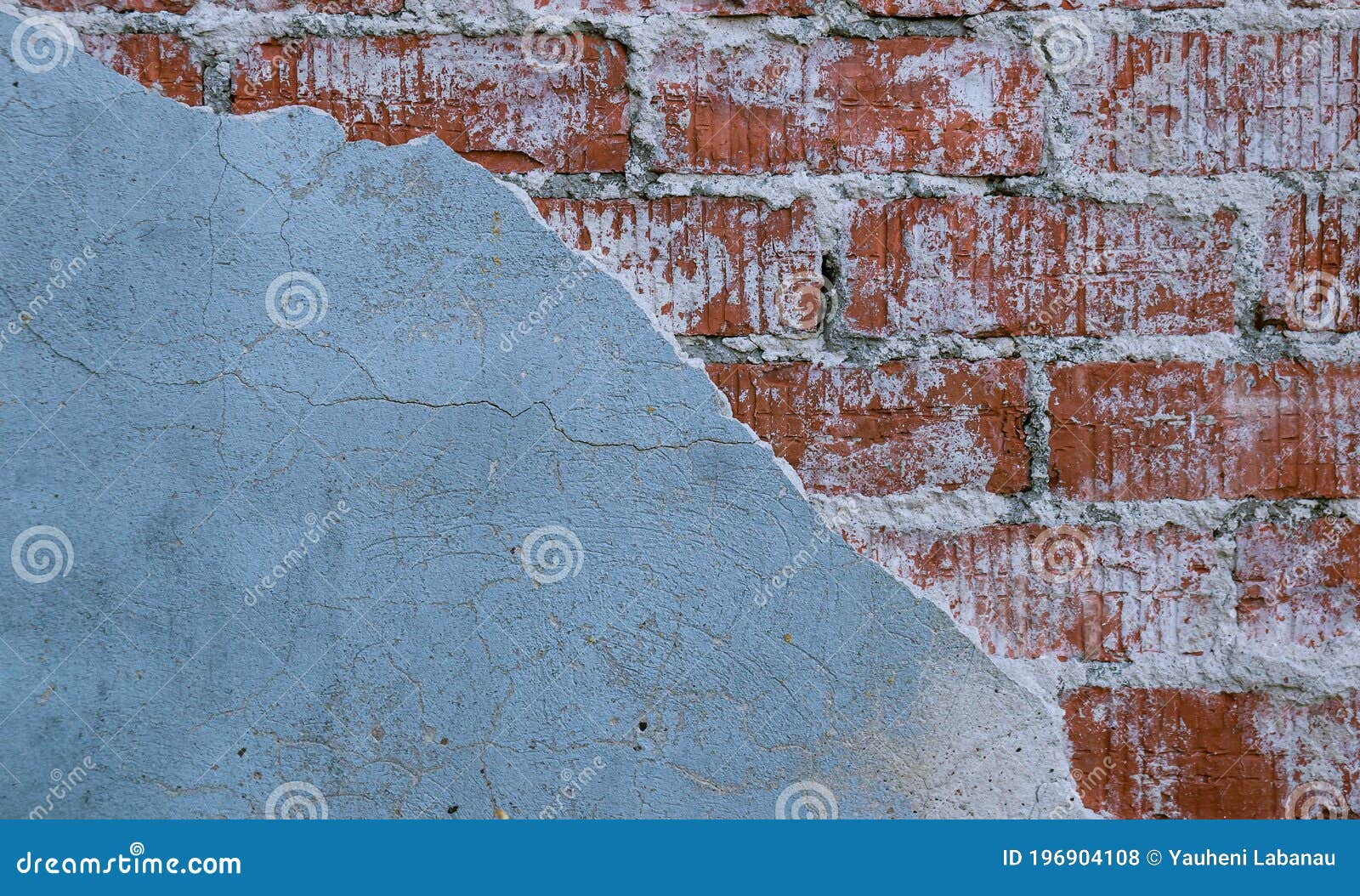 Old Brick Wall with Fallen Plaster Stock Photo - Image of abstract ...
