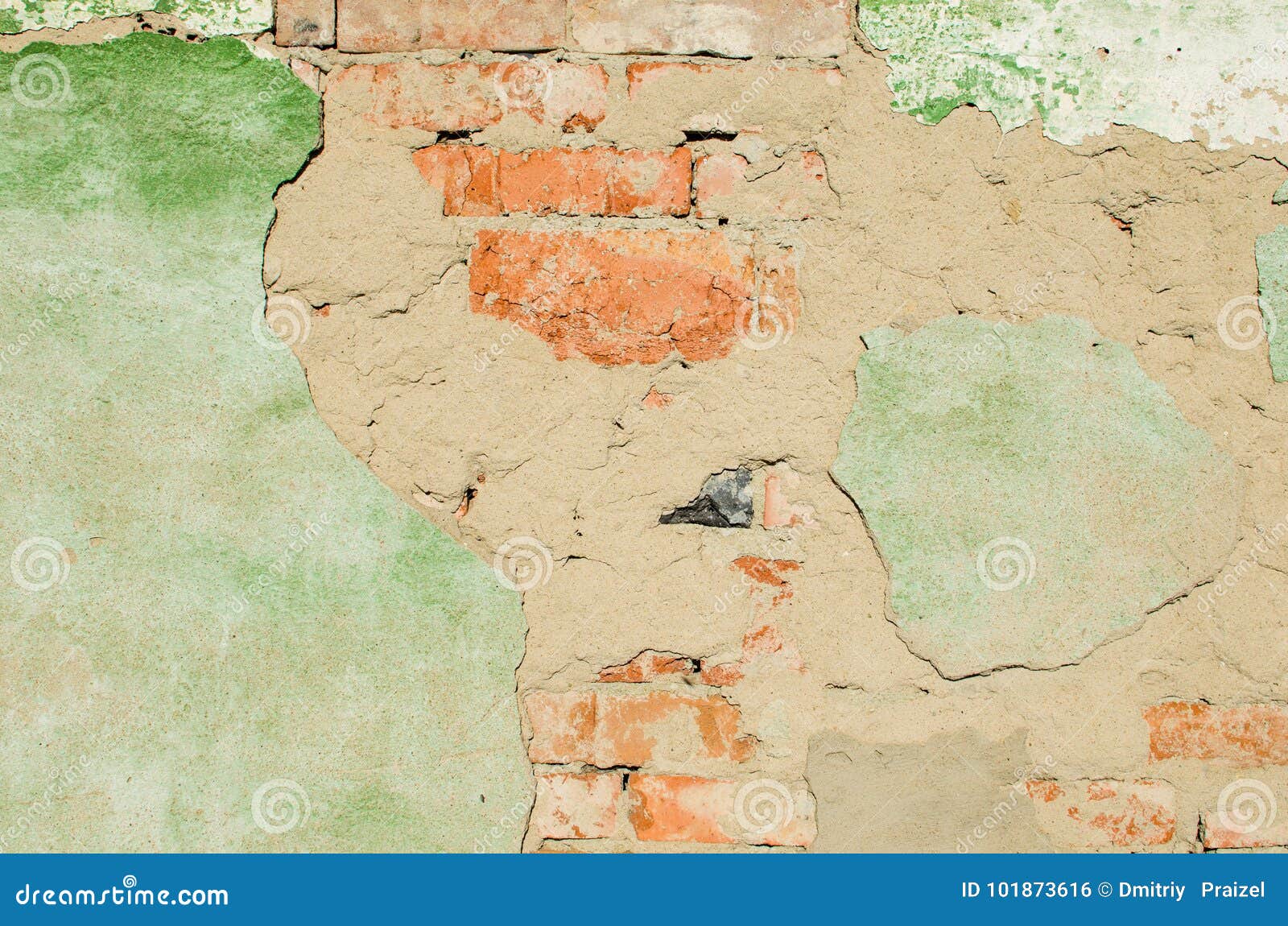 Old Brick Wall with Fallen Plaster Stock Photo - Image of brick ...