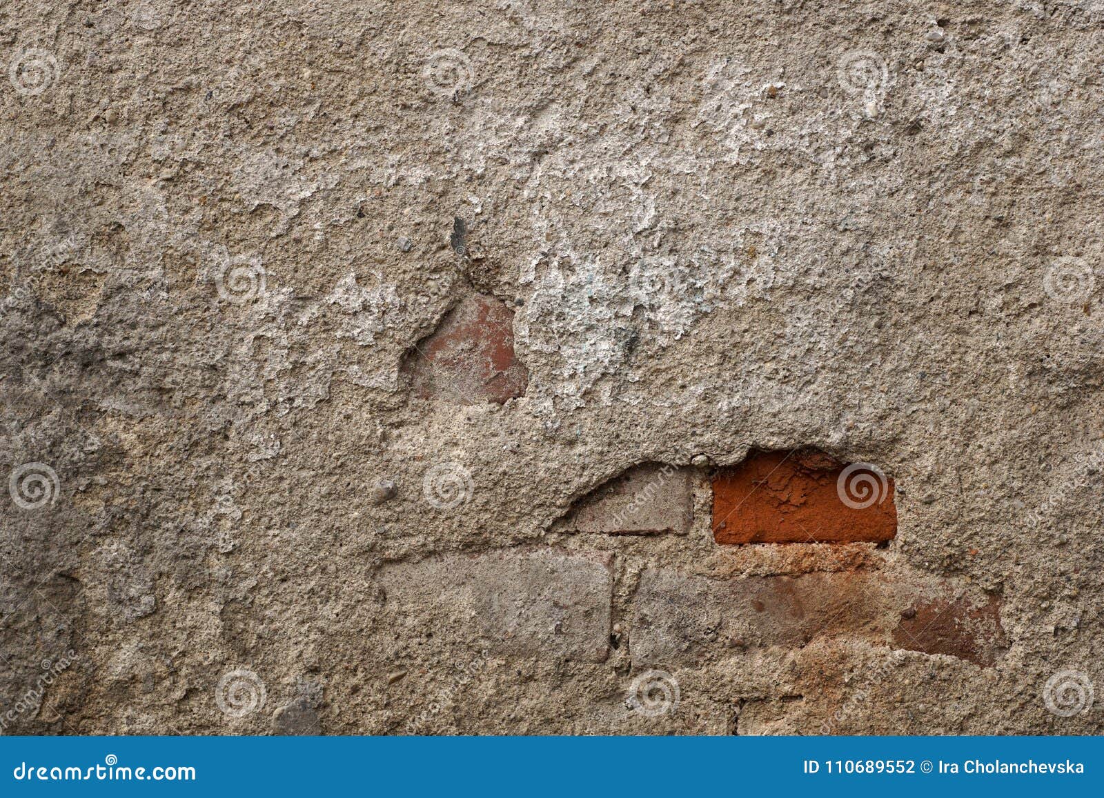 Old Brick Wall with Fallen Plaster Stock Photo - Image of background ...