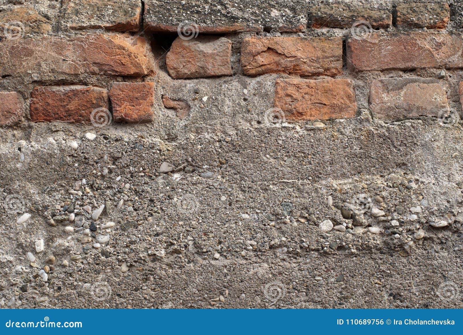 Old Brick Wall with Fallen Plaster Stock Photo - Image of close, edges ...