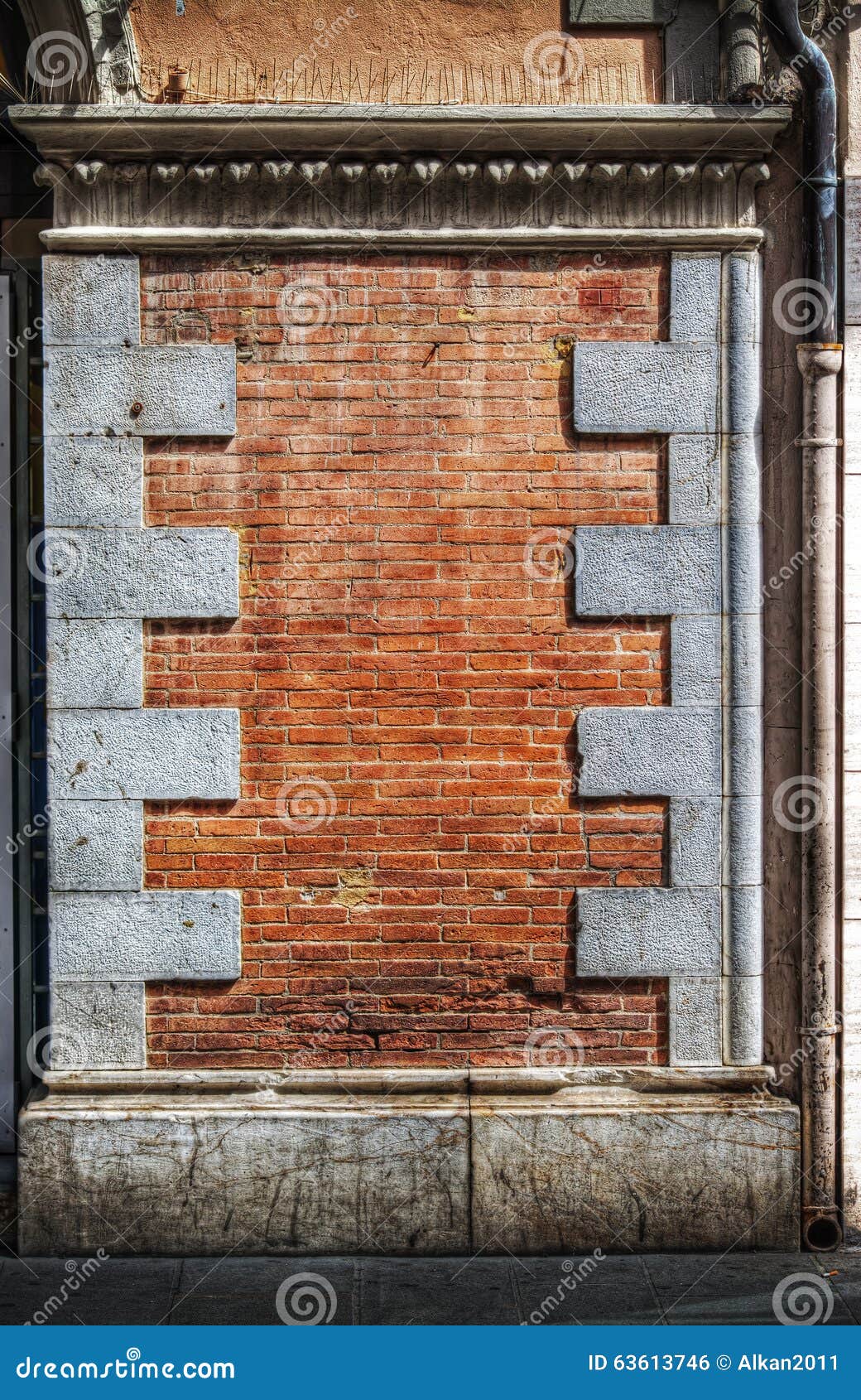 Old brick wall in hdr stock photo. Image of architecture - 63613746