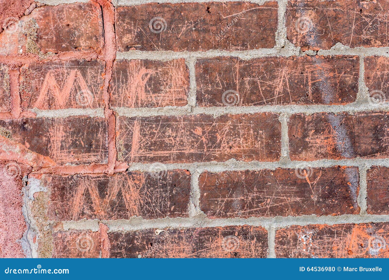 Old brick wall stock photo. Image of letters, carved - 64536980