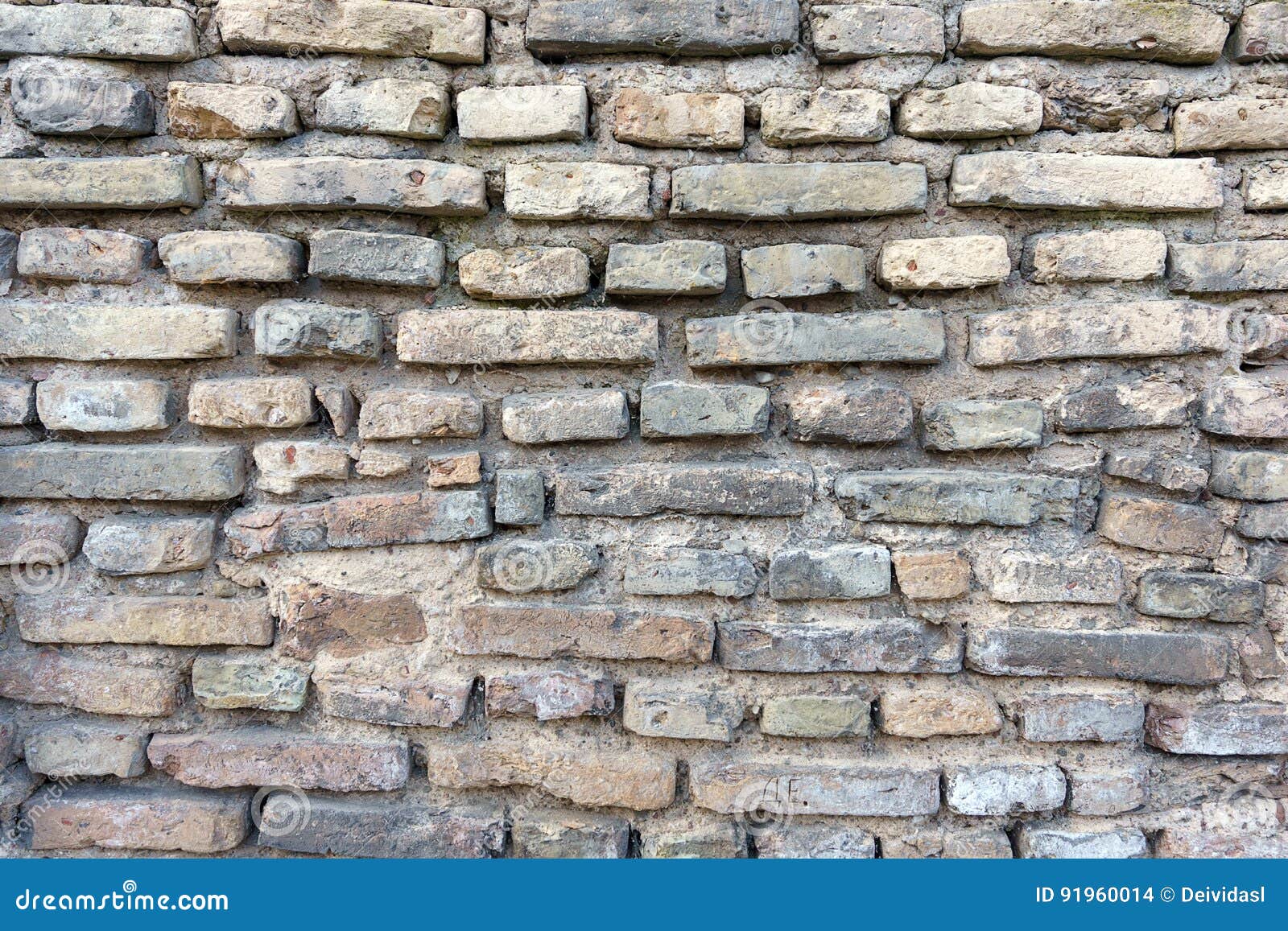 Old Brick Wall with Lines of Bricks. Stock Photo - Image of lines, wall ...