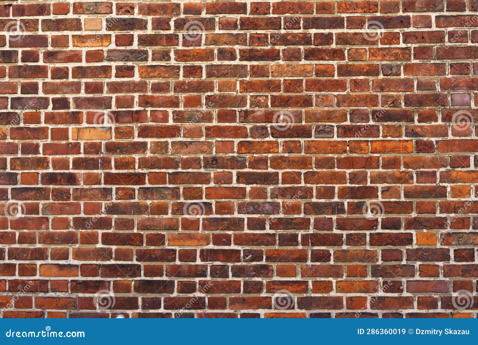 Old Brick Wall Made of Dark Red Bricks. Texture of a Brick Wall Stock ...