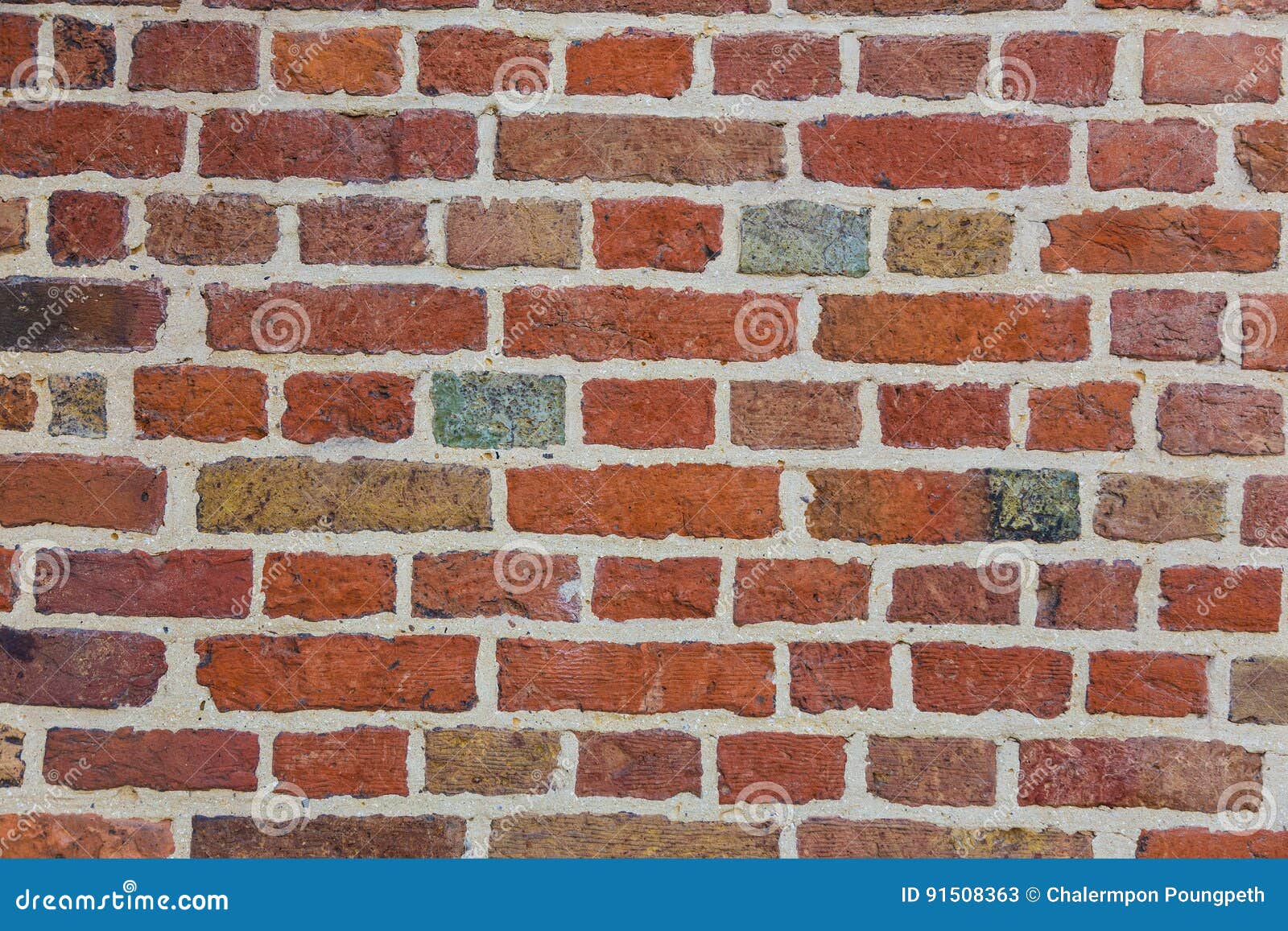 Old Brick Wall with Multi-colored Bricks Stock Image - Image of ...