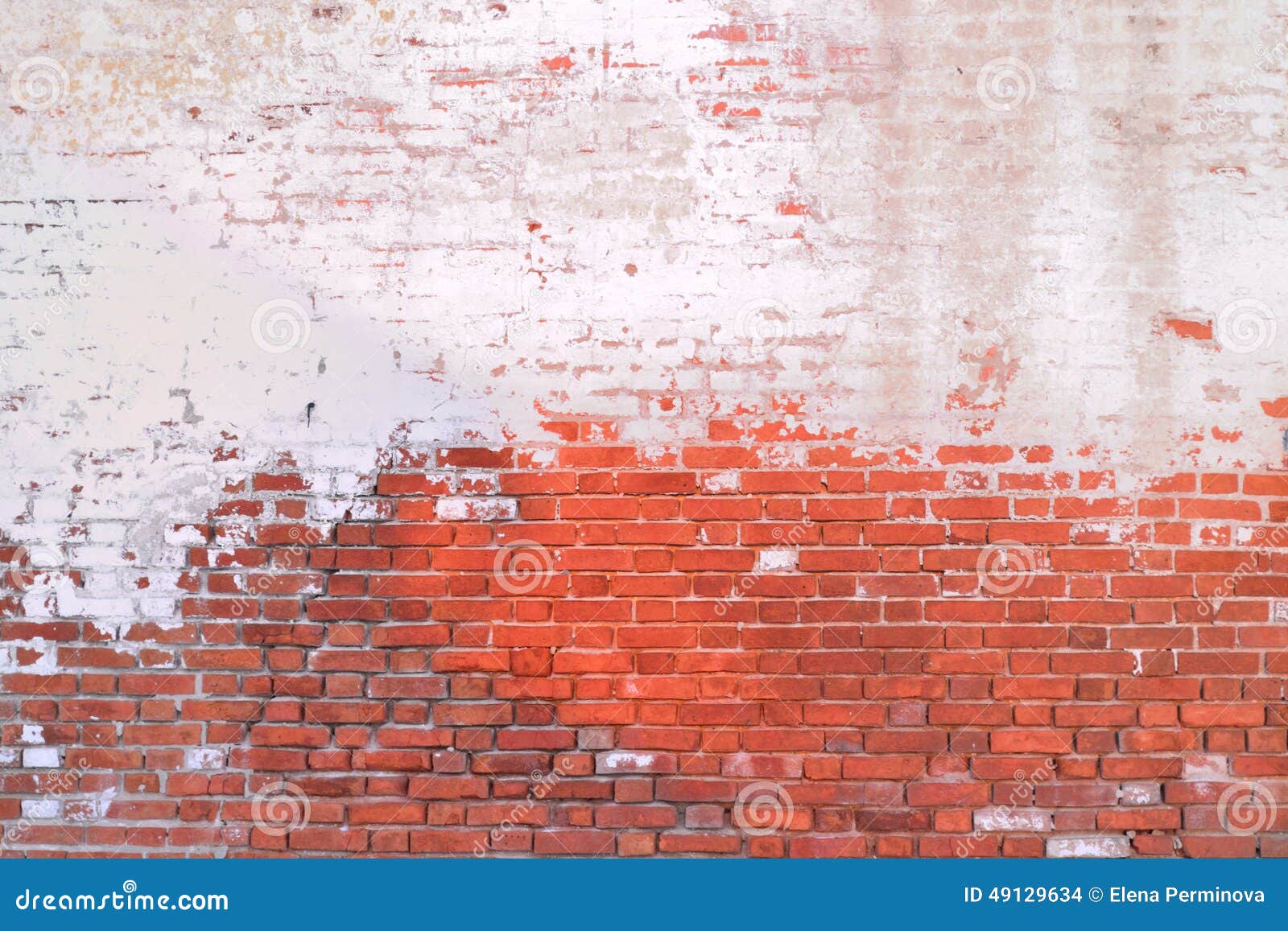 Half Built Brick Wall Background