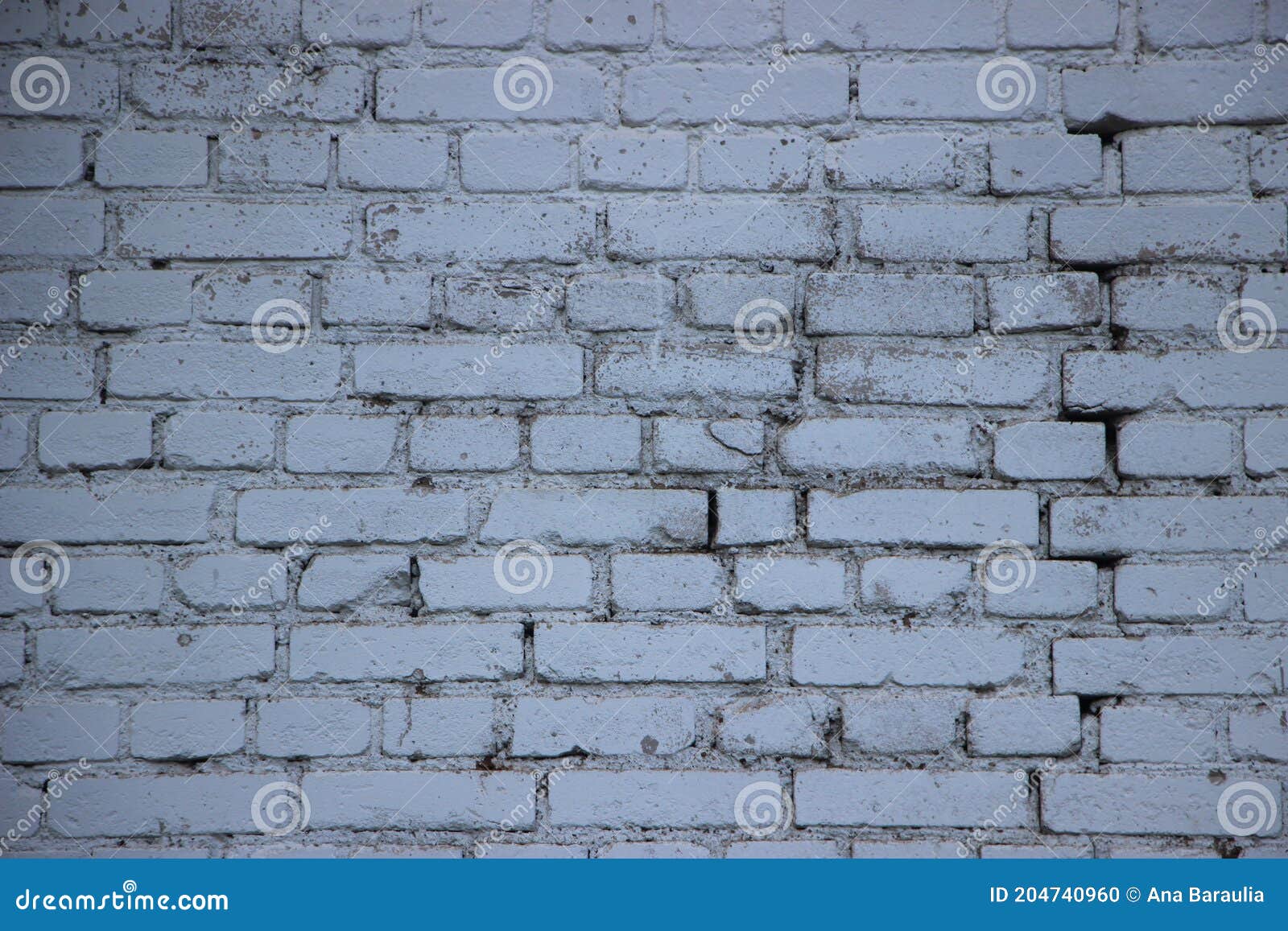 Old Brick Wall Painted into Solid Blue. Beautiful Grunge Surface ...