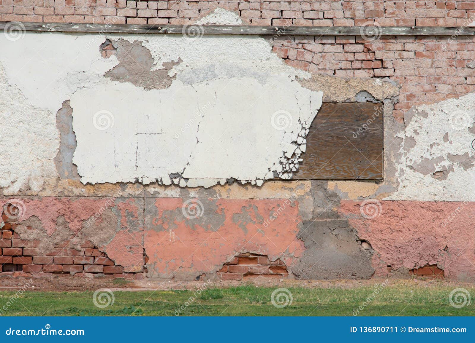 Old Brick Wall Partially Covered with Deteriorating Stucco Stock Image ... Old Brick Wall Partially Covered with Deteriorating Stucco Stock Image ...