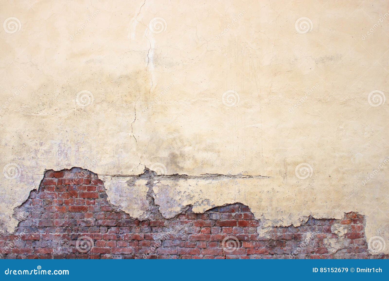 Old Brick And Plaster Wall Texture Background Royalty-Free Stock Photo ...