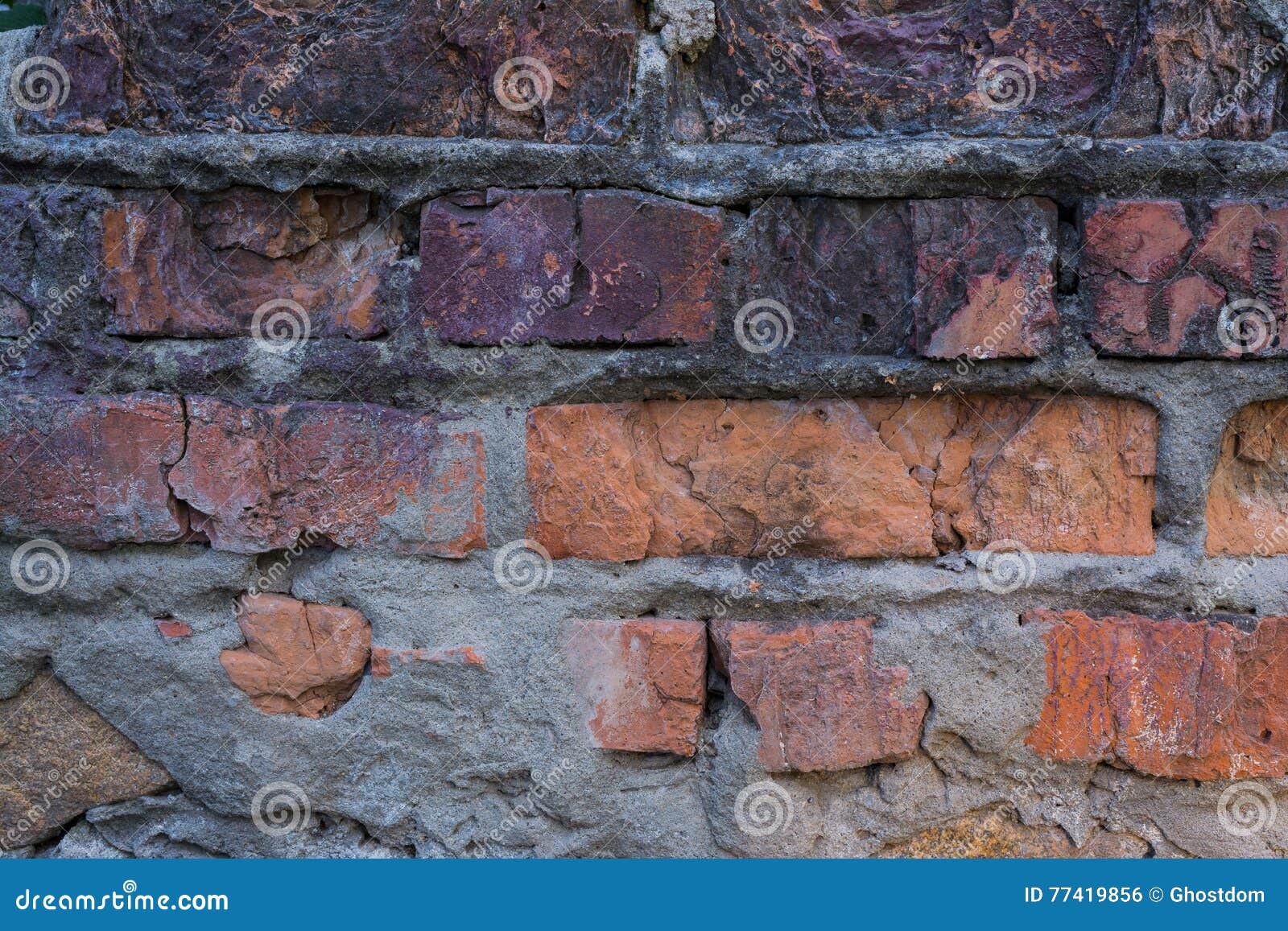Old Brick Wall with Plaster and Decal Stock Photo - Image of texture ...