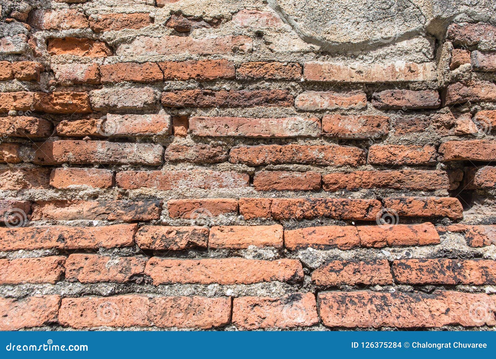 Old brick wall plaster stock photo. Image of broken - 126375284